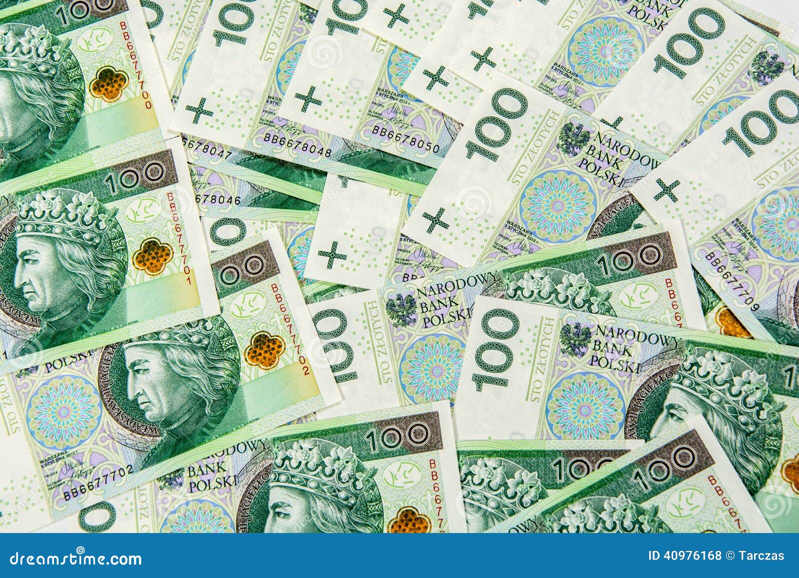 Background of 100 PLN Banknotes Stock Photo - Image of exchange, poland ...