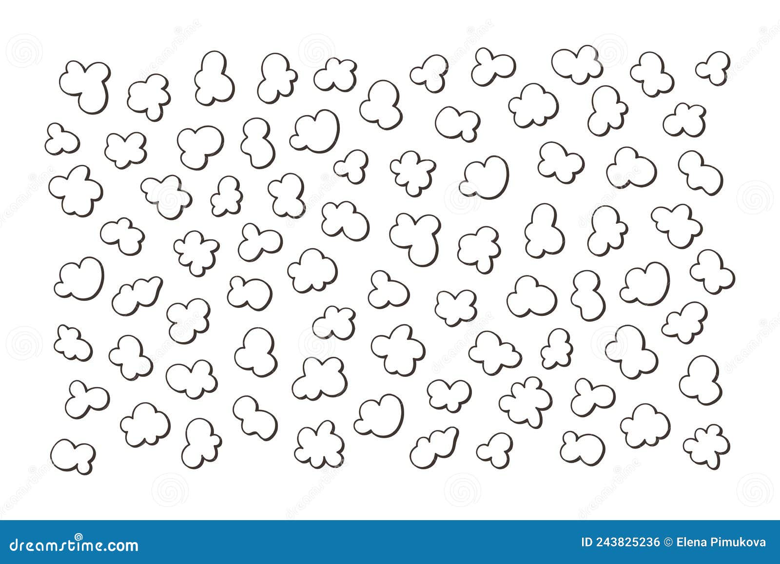 Seamless Pattern with Popcorn. Hand Drawn Pop Corn for Cinema. Vector ...