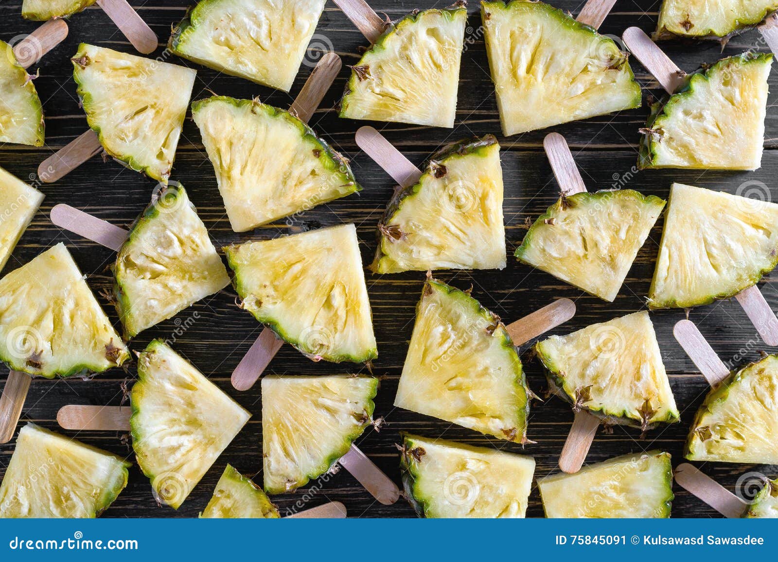 Background, Popular Summer Fruit with Yummy Pineapple on a Stick Stock ...