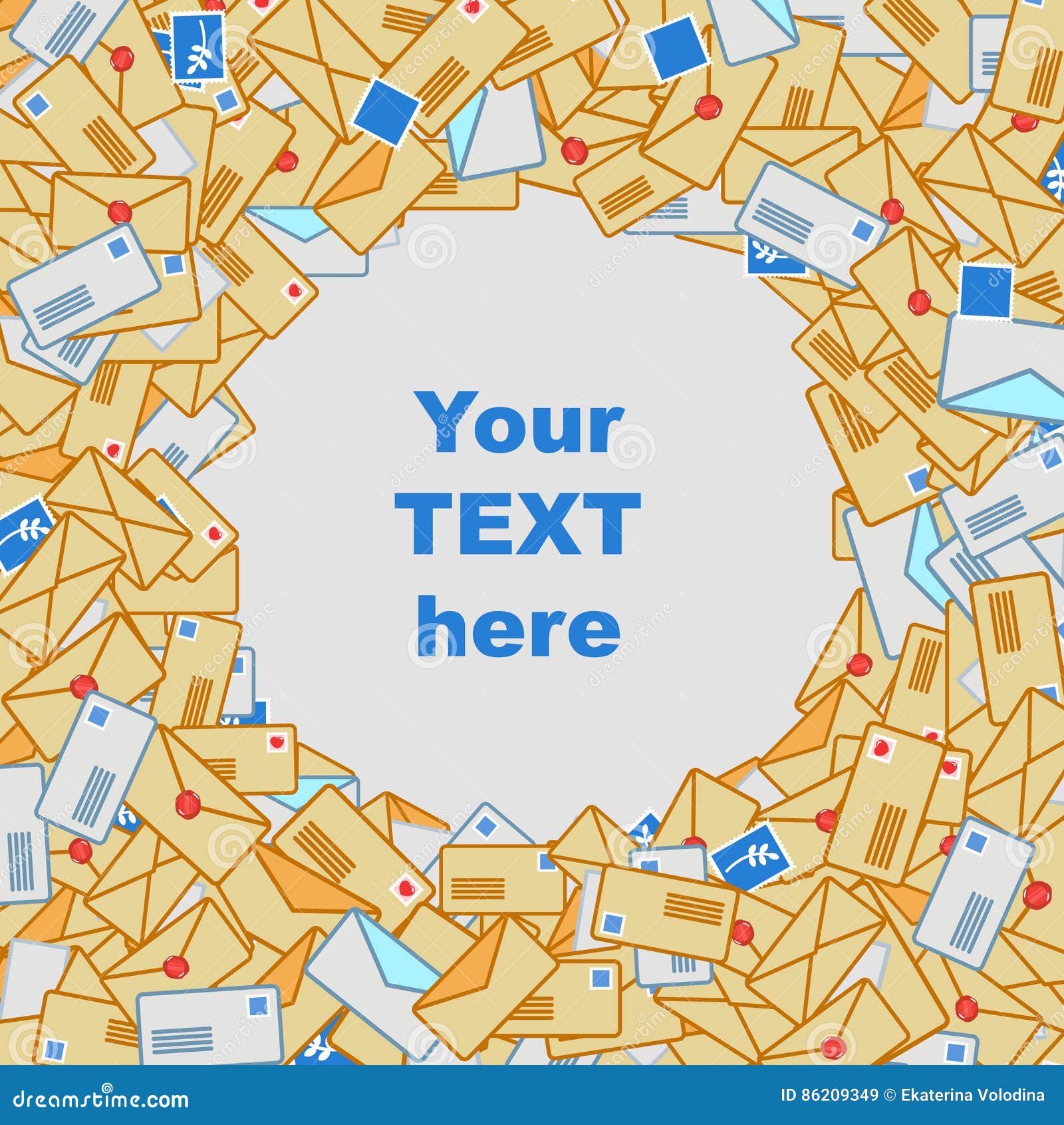 Background from Post Envelopes. Stock Vector - Illustration of ...