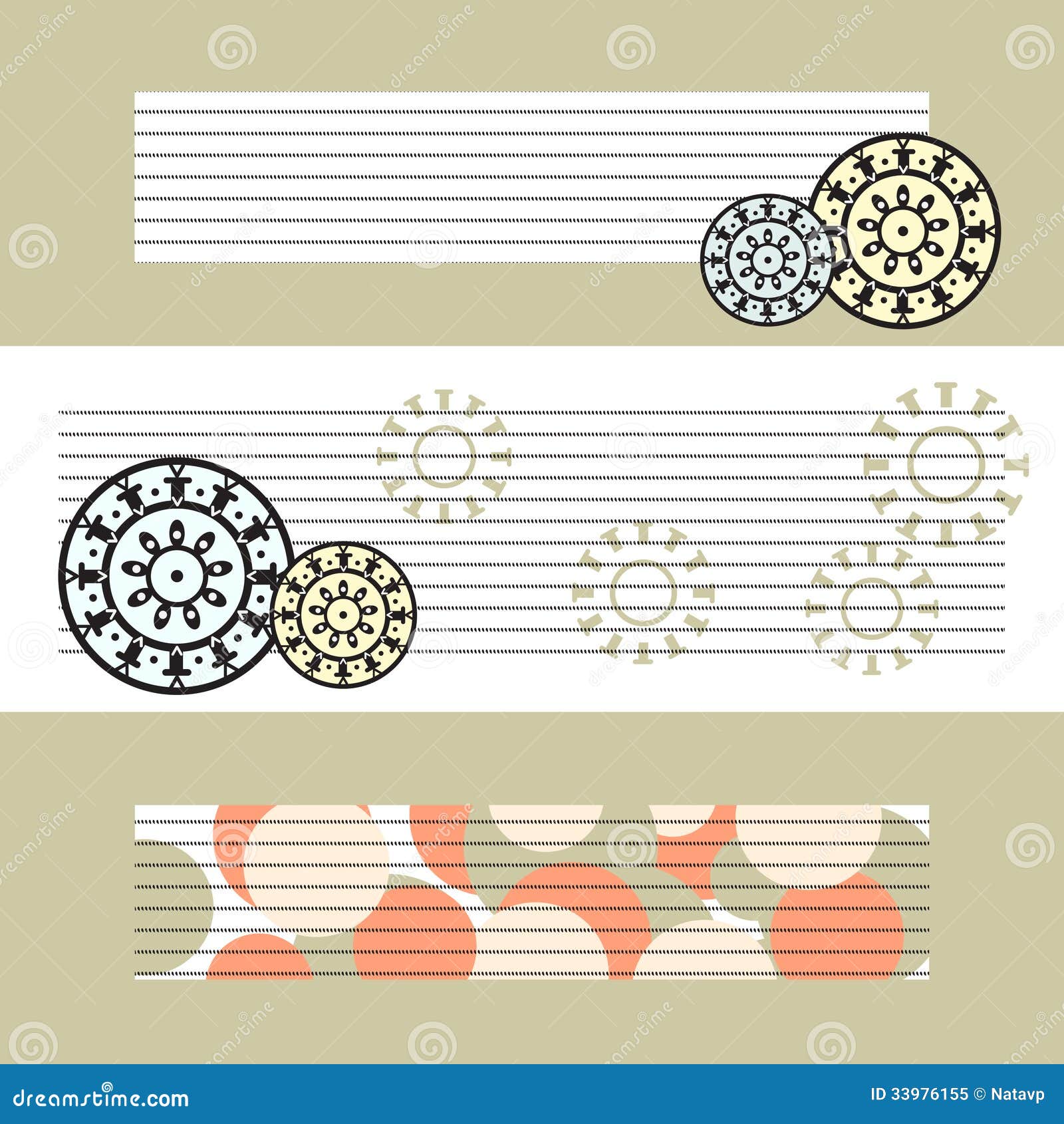 Background of Postcards with Abstract Elements. Stock Vector ...