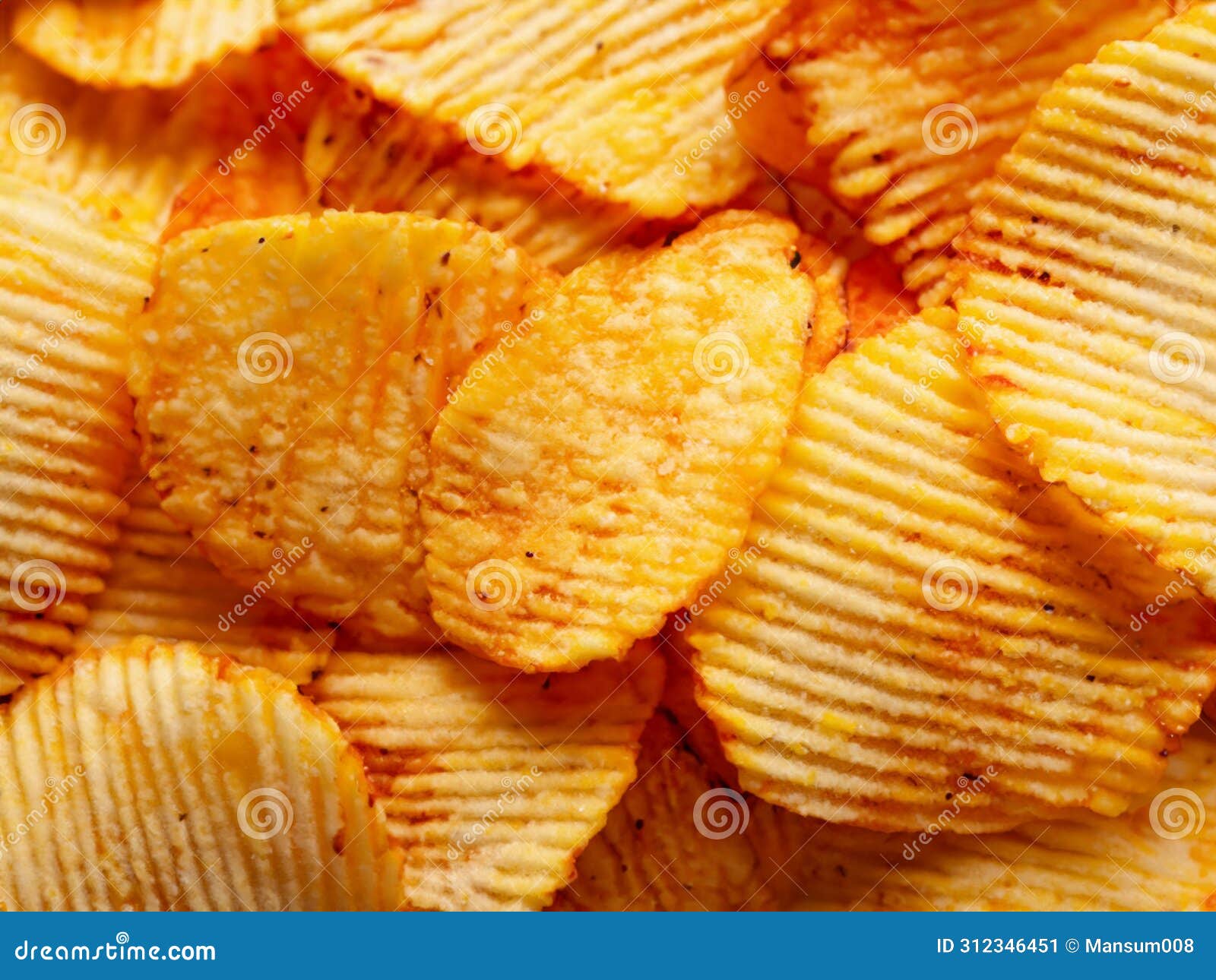 Background of Potato Chips, Top View Stock Image - Image of prepared ...