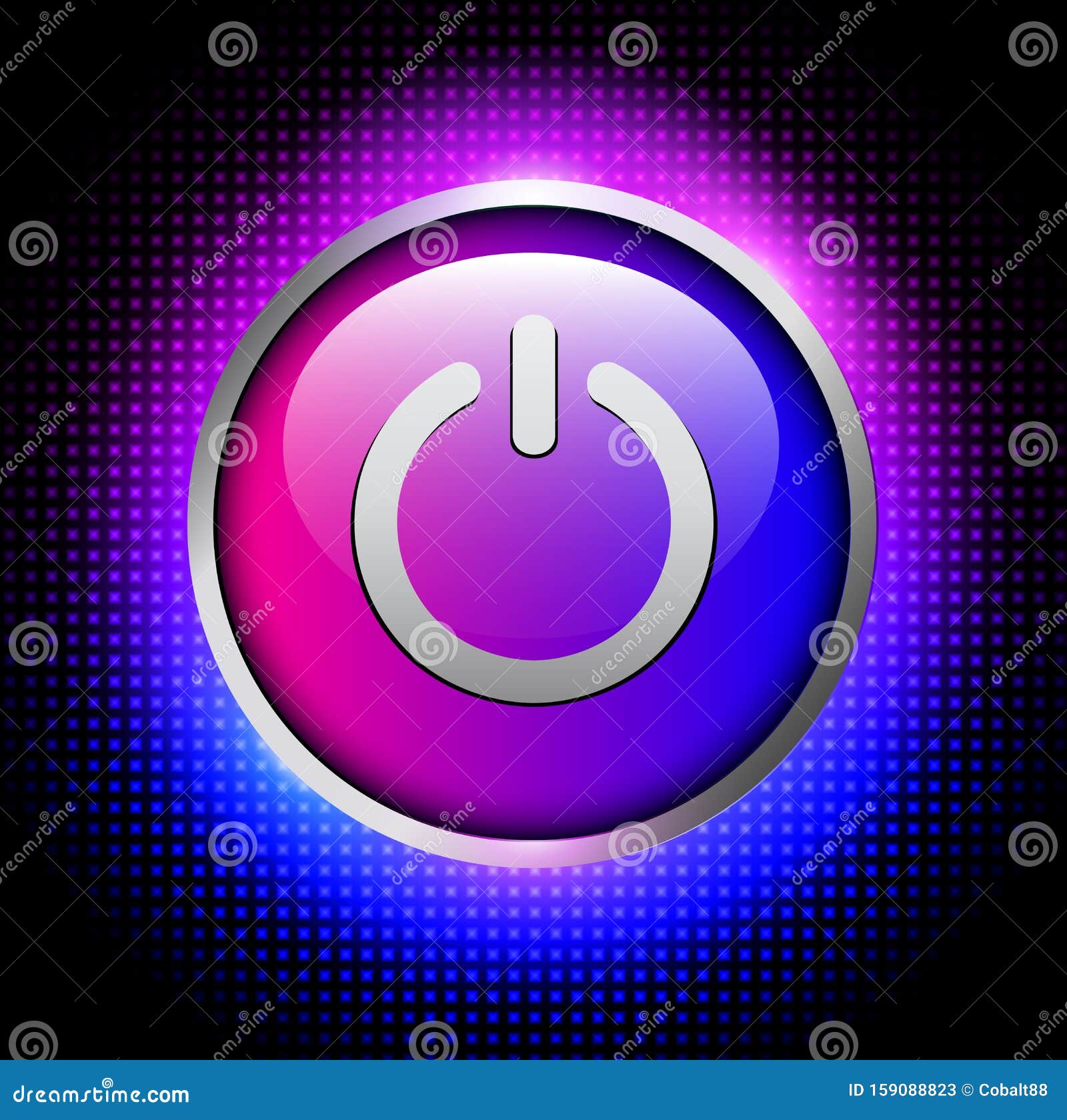 Background with Power Button Stock Vector - Illustration of button ...