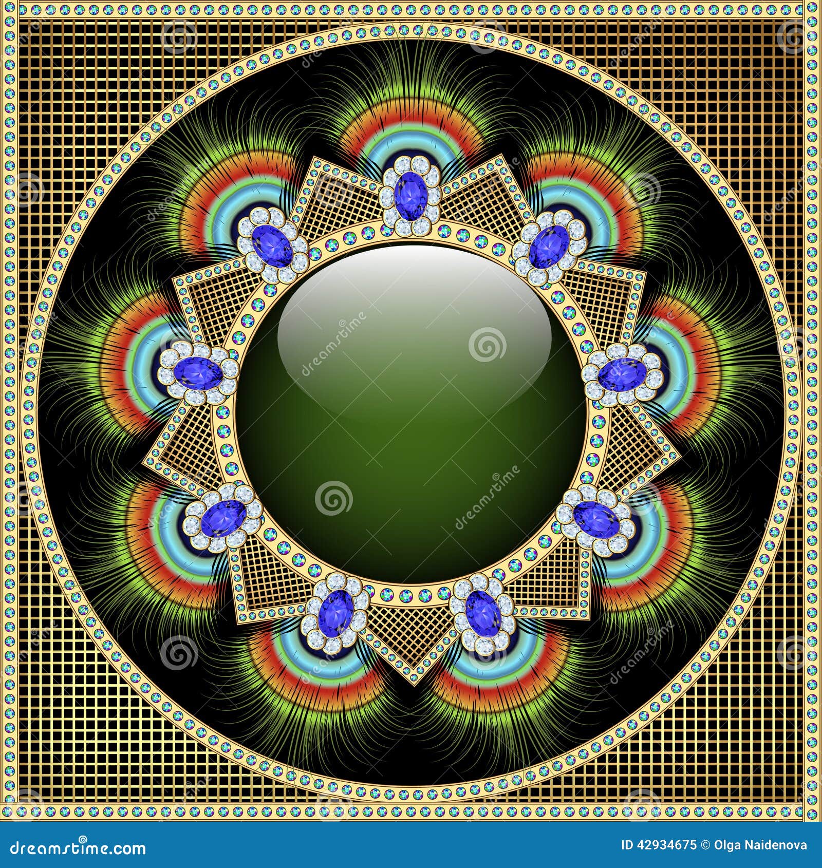 Background with Precious Stones, Pattern in the Form of a Gla Stock ...