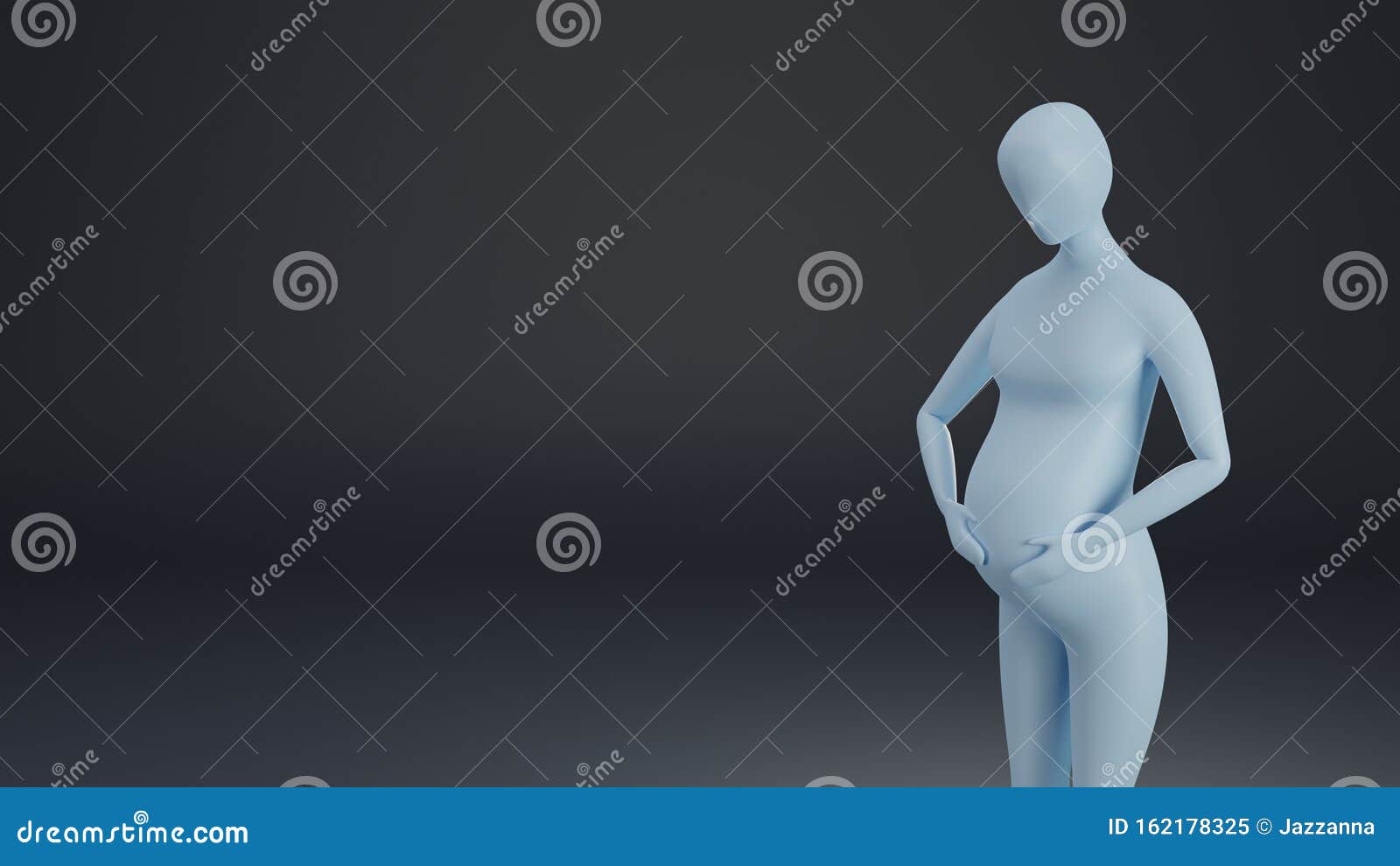 Background Pregnant Woman 3D Rendering Stock Illustration ...