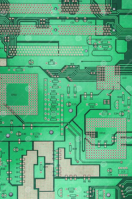 Background of Printed Circuit Board without Chips and Components Stock ...