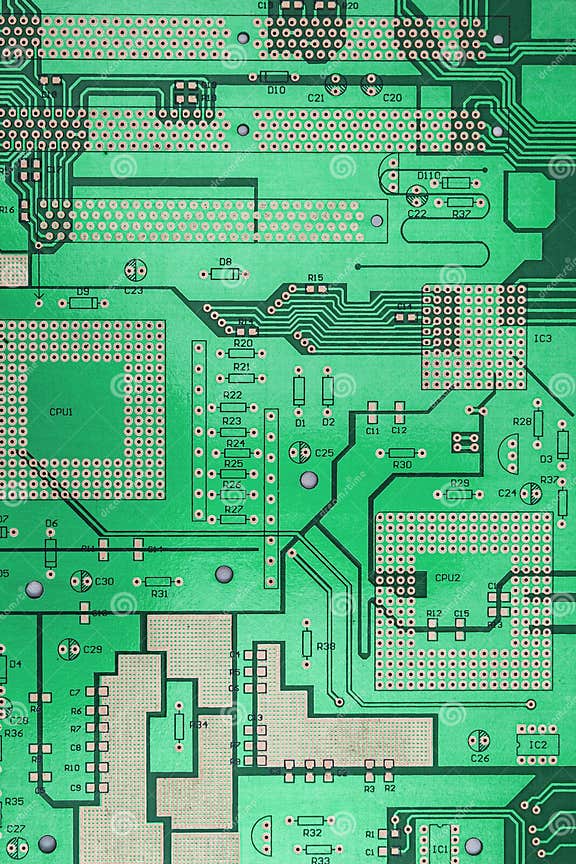 Background of Printed Circuit Board without Chips and Components Stock ...