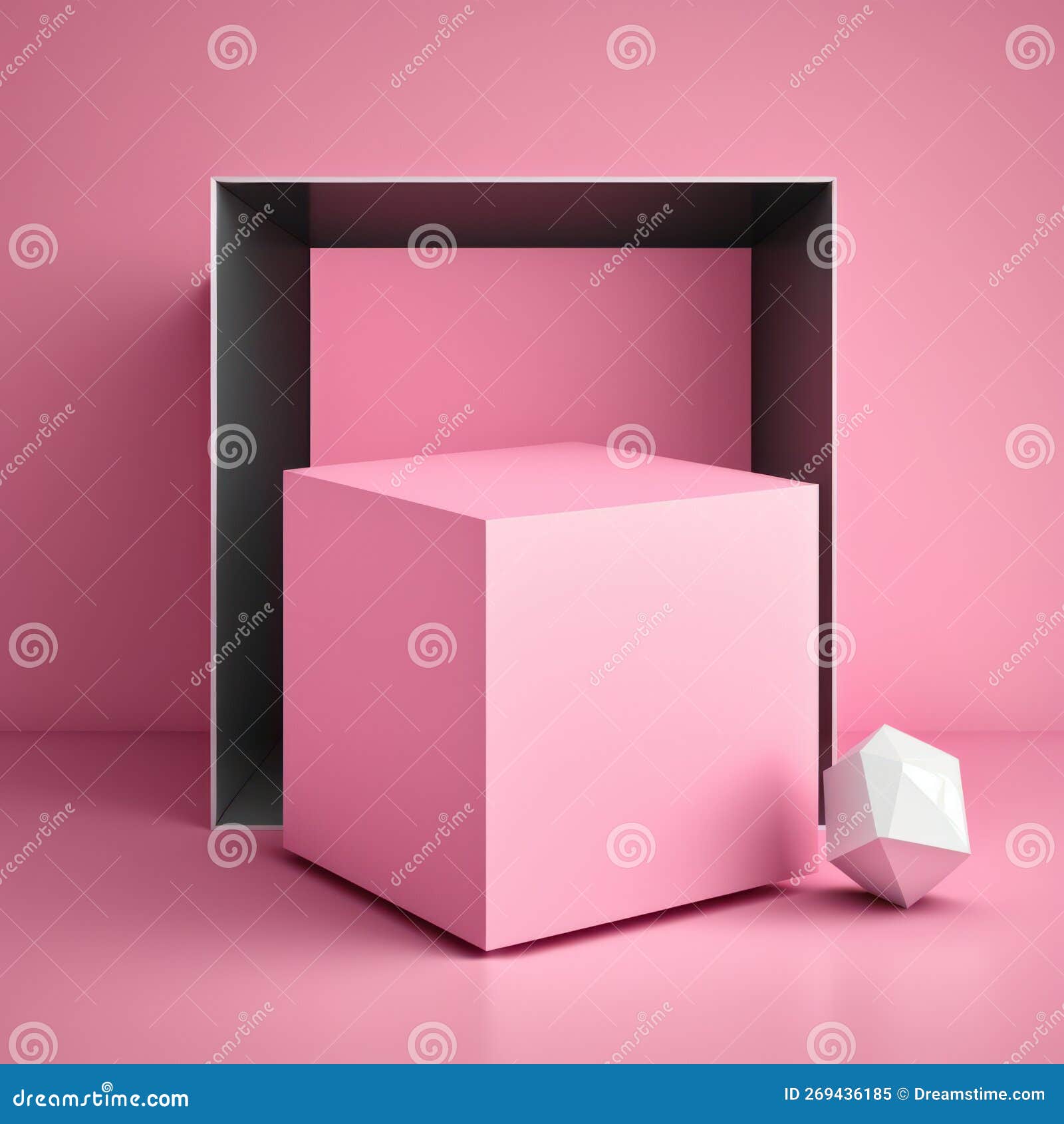 Background for Product Presentation, Bright Red Diamond with Pointed ...