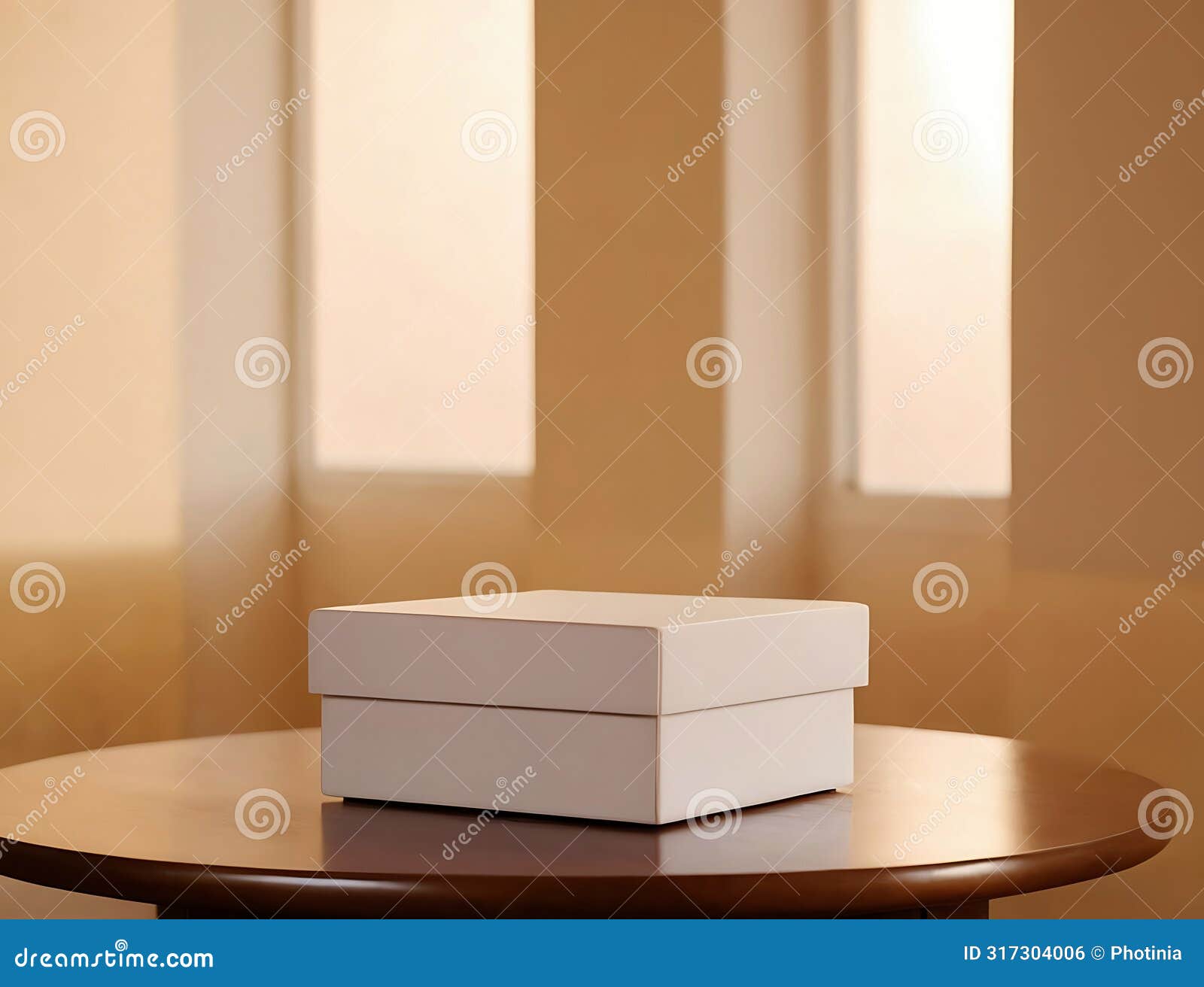 Background for Product Presentation - Clean White Box on a Table. Stock ...