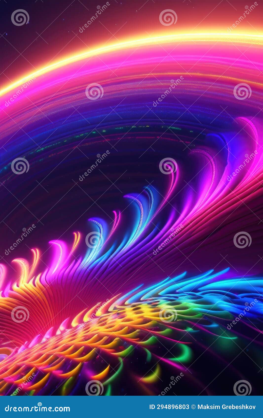 Background with Psychedelic Plumes of Radiant Vibrance. Generative AI ...