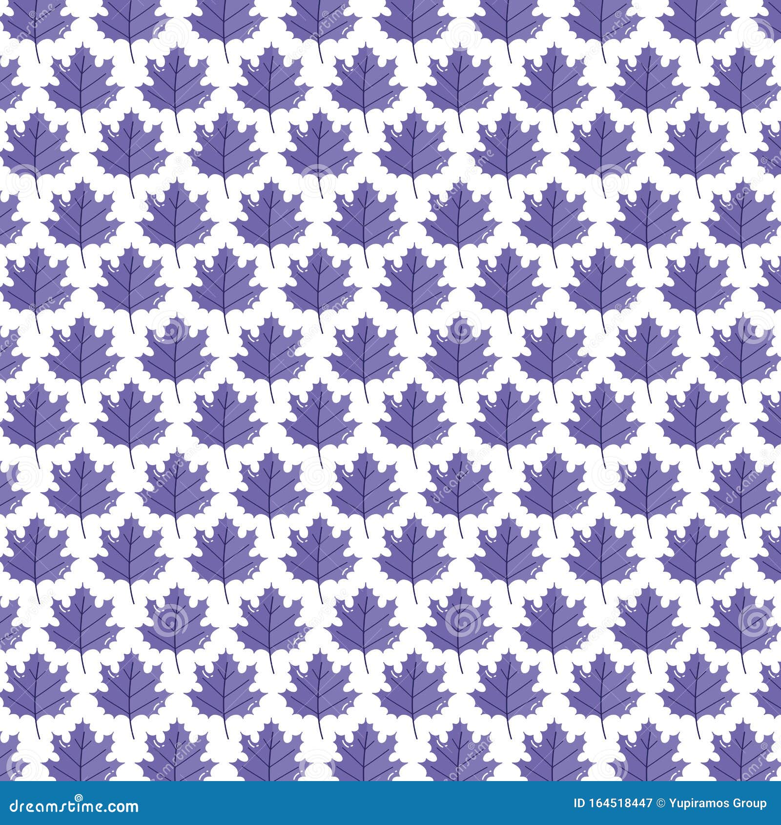Background Purple Leaves Maple Foliage Pattern Stock Vector ...