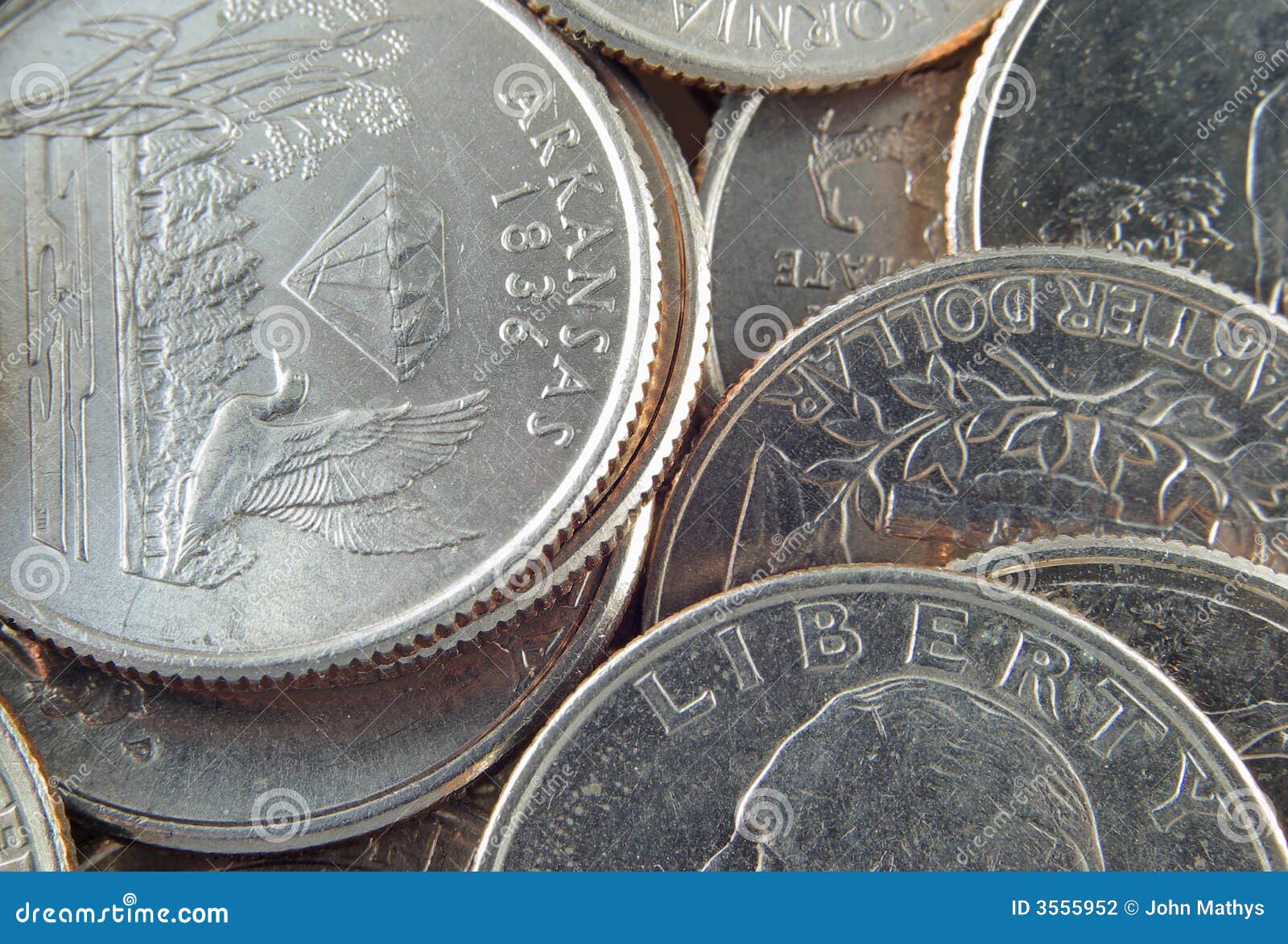 Background of Quarters stock photo. Image of closeup, economy - 3555952