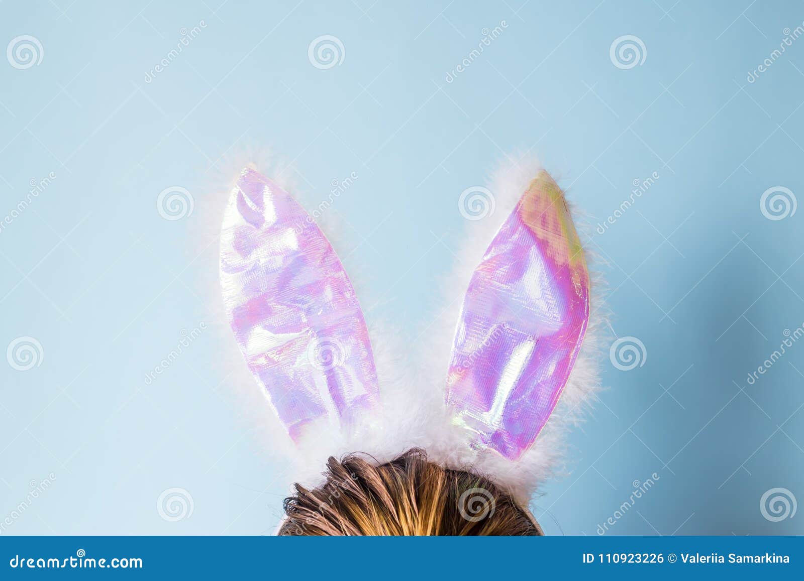 Background with Rabbit Ears Stock Photo - Image of beautiful, hair ...