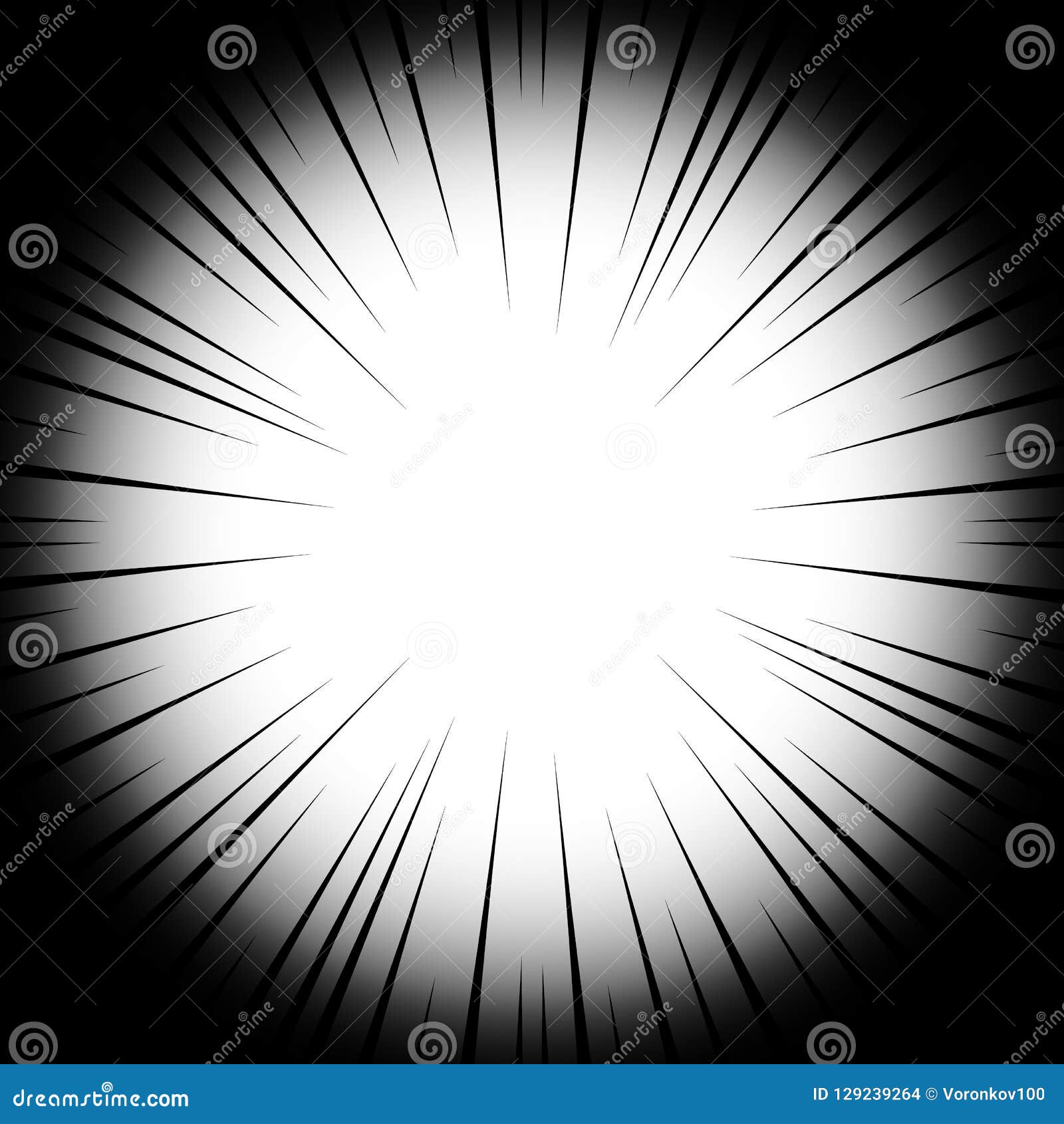 Background Radial Lines on a White Background. Comic Book Speed ...