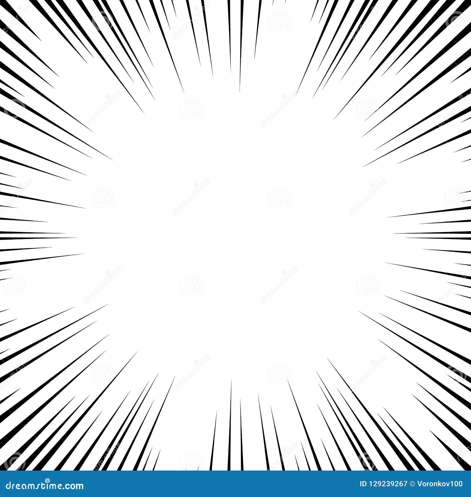 Background Radial Lines on a White Background. Comic Book Speed ...