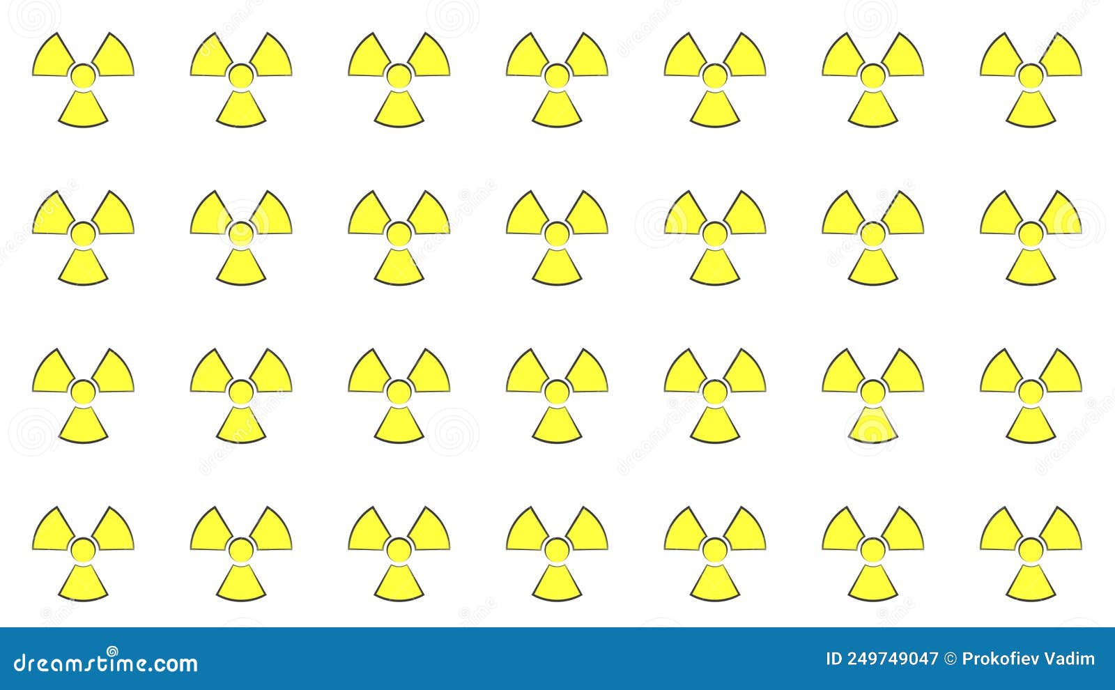 Background from Radiation Signs. Rendering Stock Illustration ...