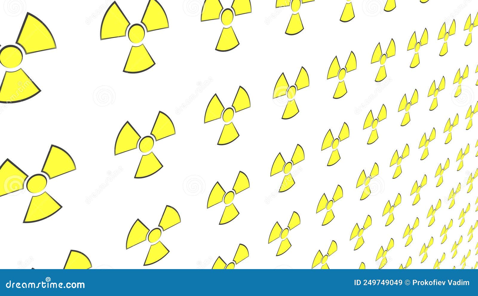 Background from Radiation Signs. Rendering Stock Illustration ...