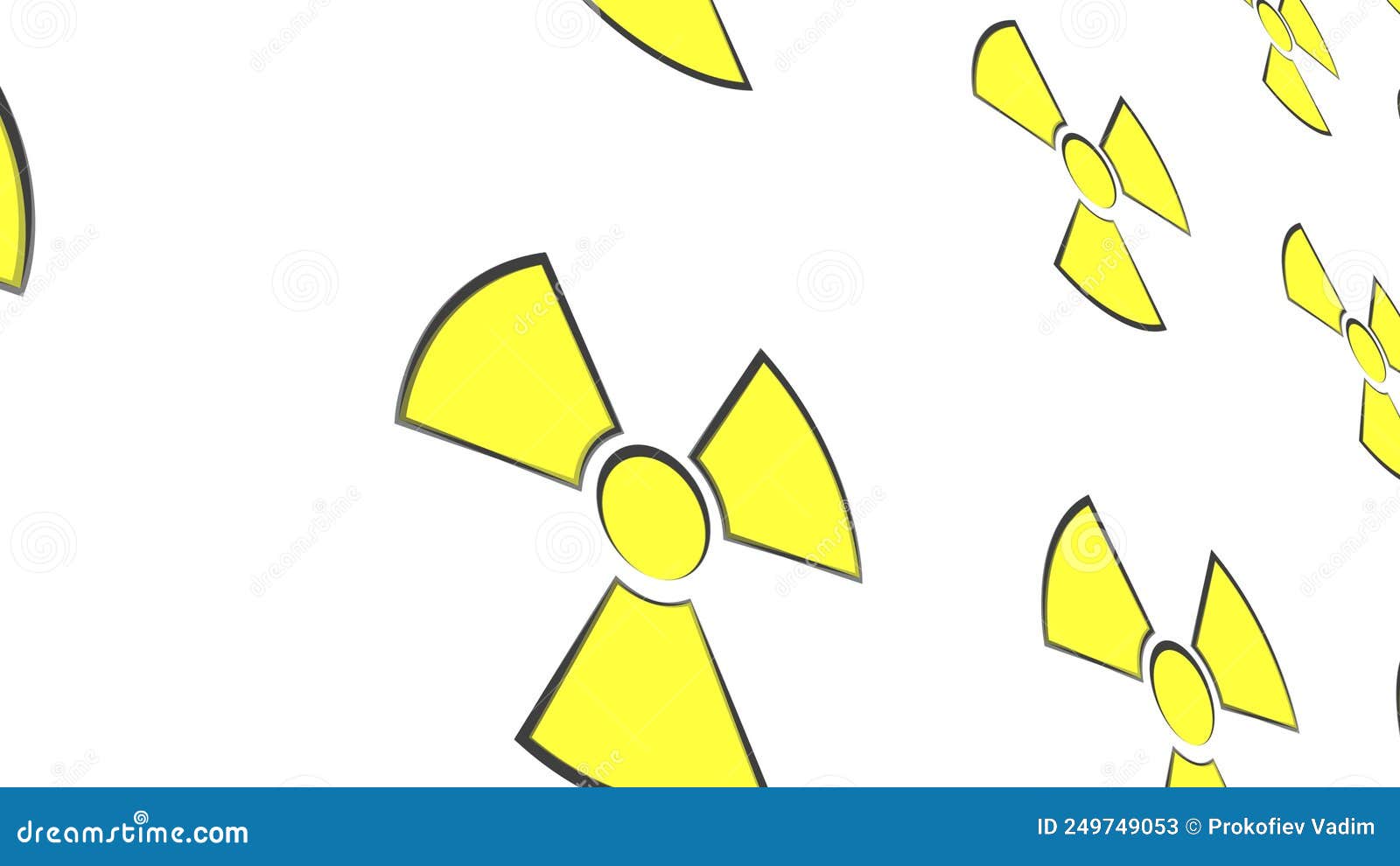 Background from Radiation Signs. Rendering Stock Illustration ...