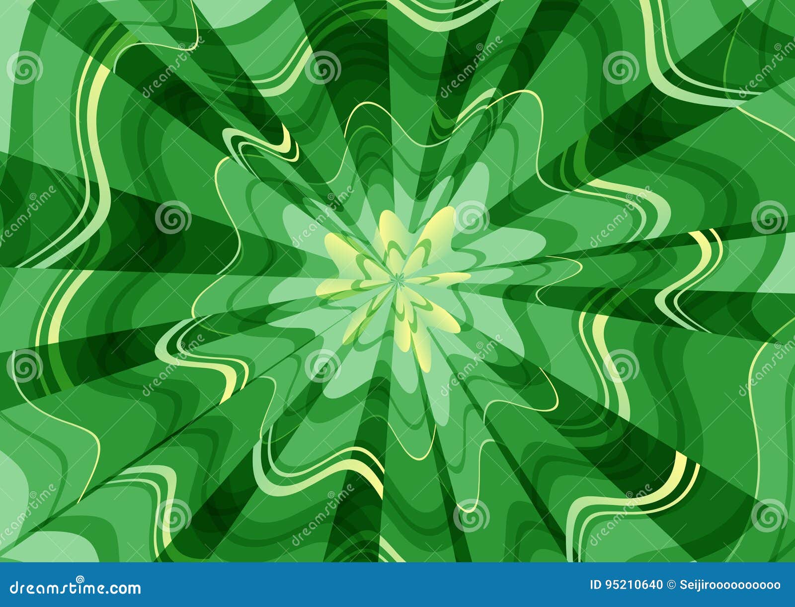 Background Radiation Undulate Green Stock Vector - Illustration of ...