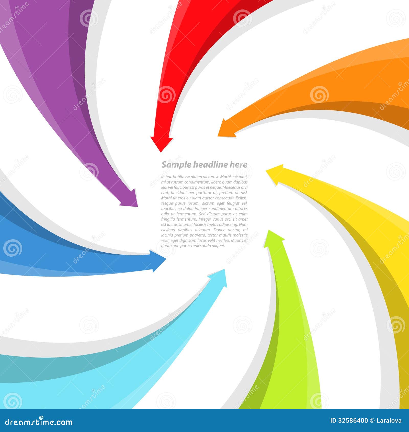 Background with Rainbow Arrows Stock Vector - Illustration of visual ...