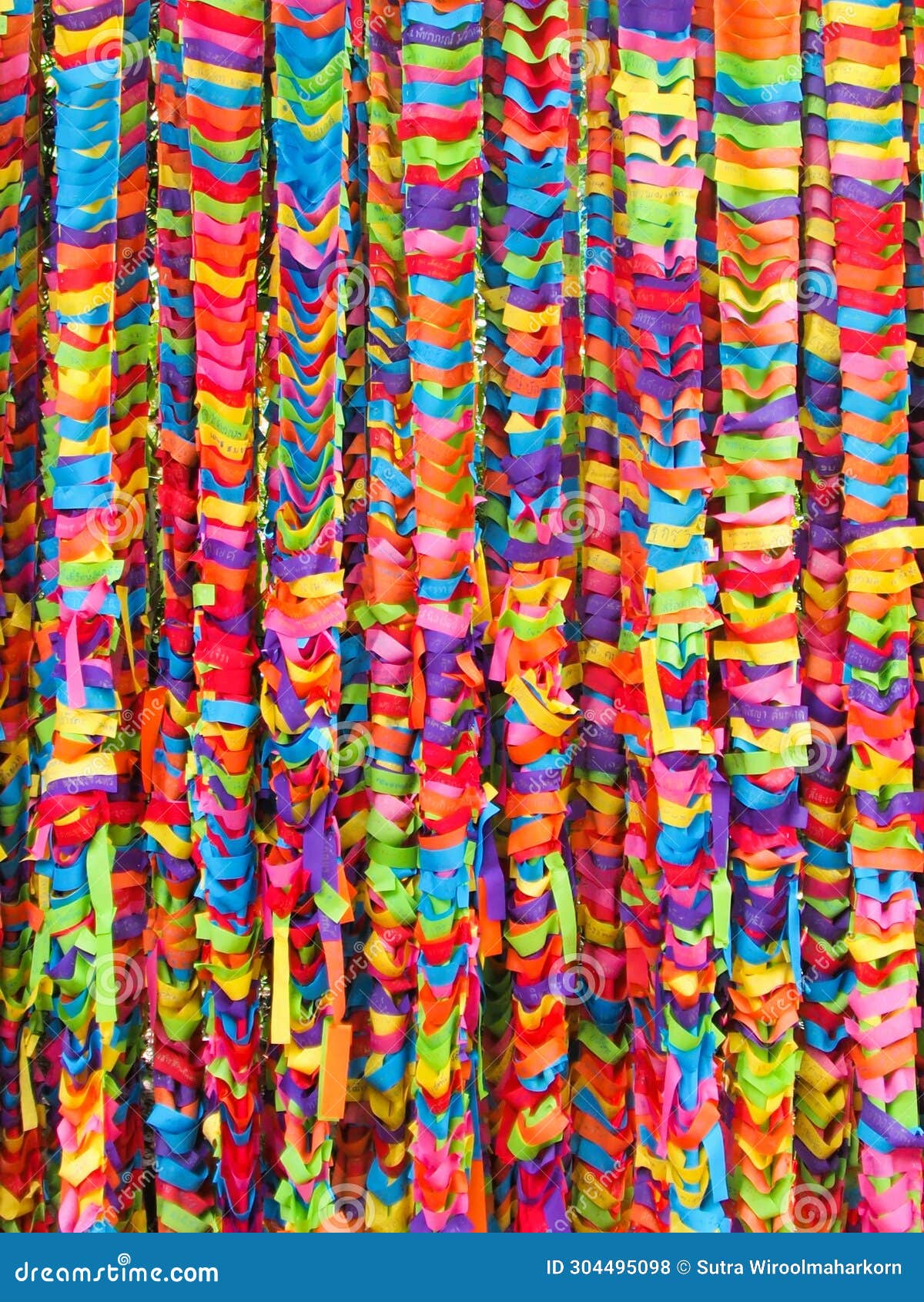 Colorful Paper Streamers Hanging, Various Colors Paper, Colorful ...