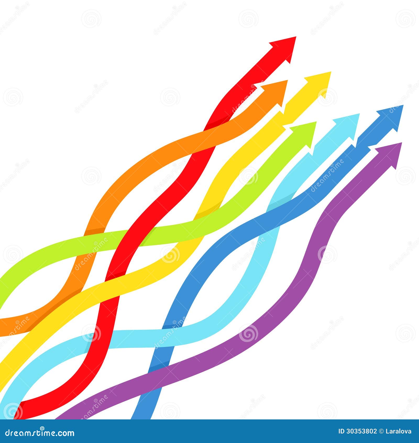 Background with Rainbow Lines with Arrows Stock Vector - Illustration ...