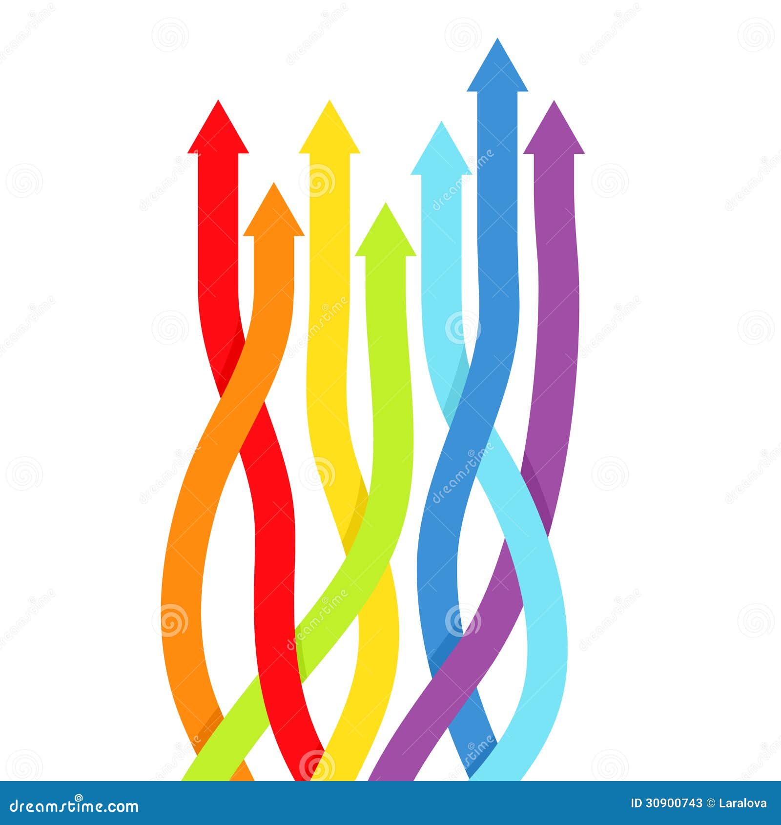 Background with Rainbow Lines with Arrows. Stock Vector - Illustration ...