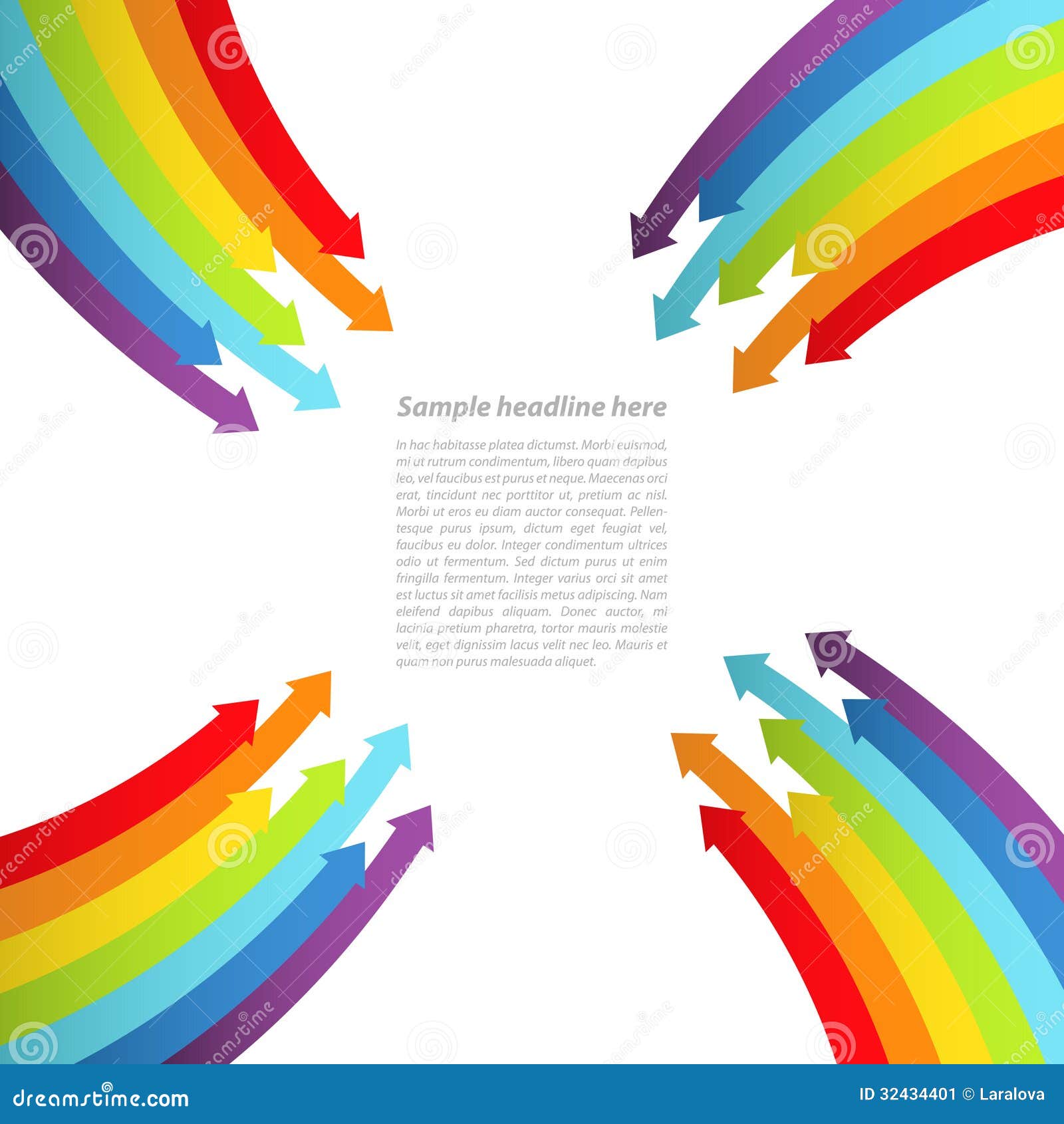 Background with Rainbow Lines with Arrows Stock Vector - Illustration ...