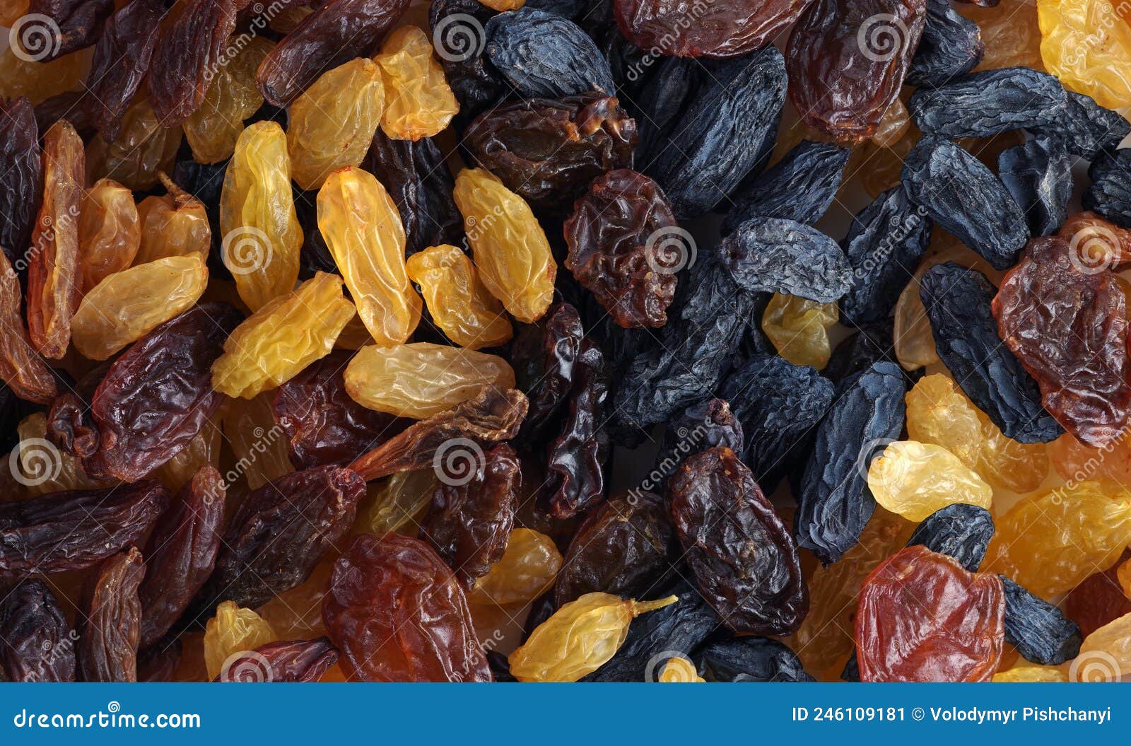 Background of Raisins of Various Colors and Sizes. Stock Image - Image ...