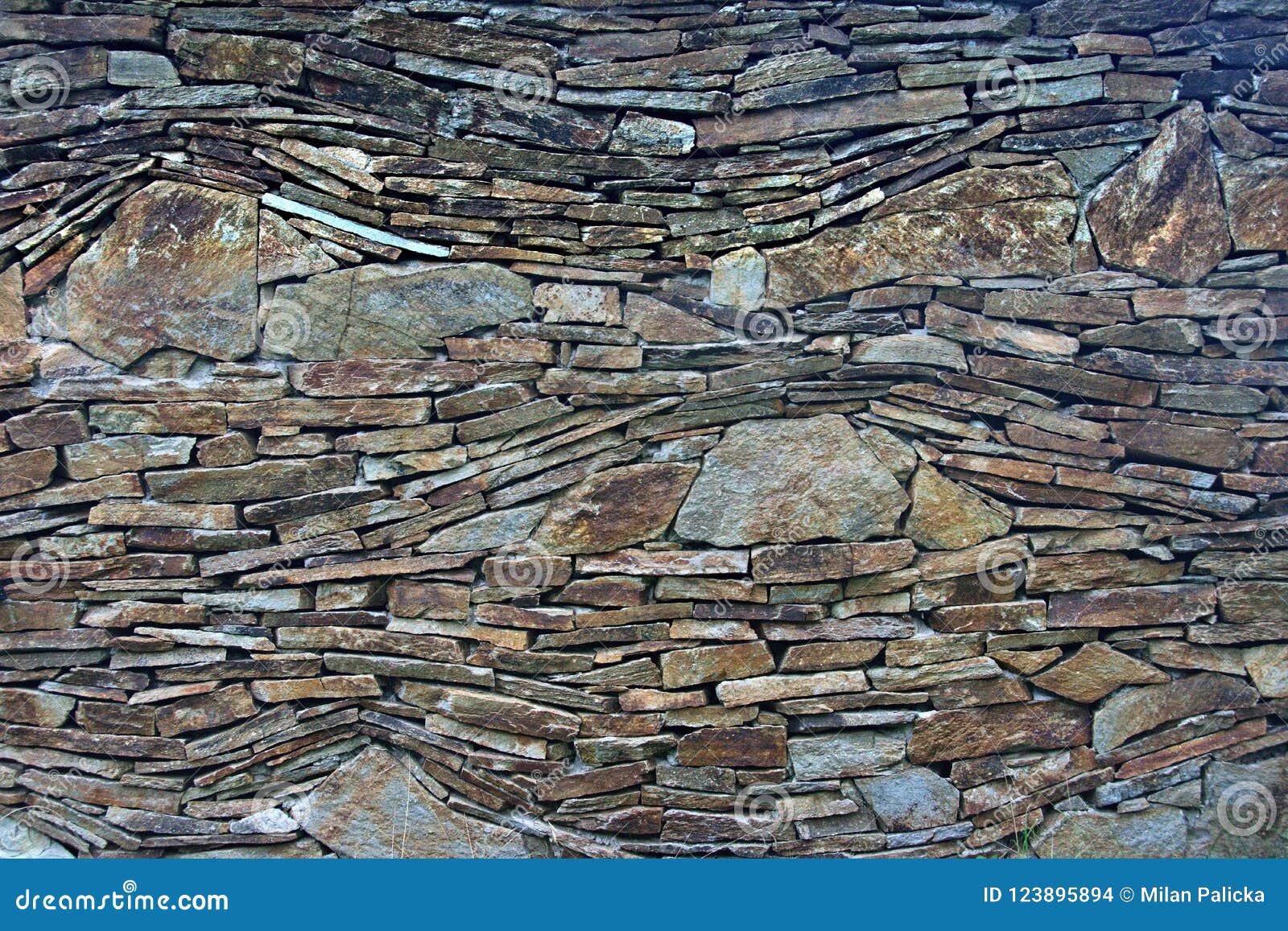An Irregular Pattern Composed from Small and Larger Stones Stock Photo ...