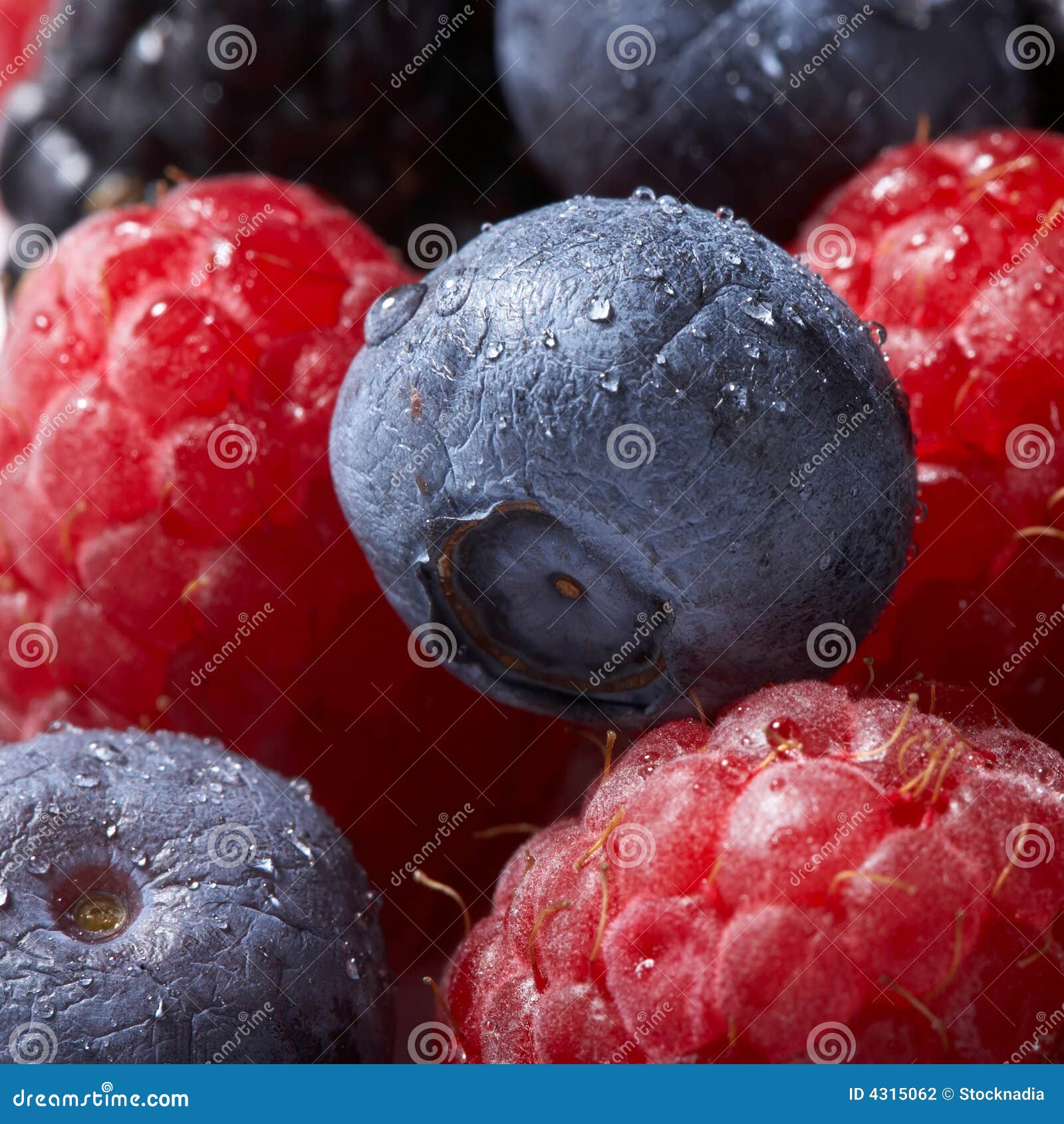 Background from Raspberry and Blueberry Stock Photo - Image of berry ...