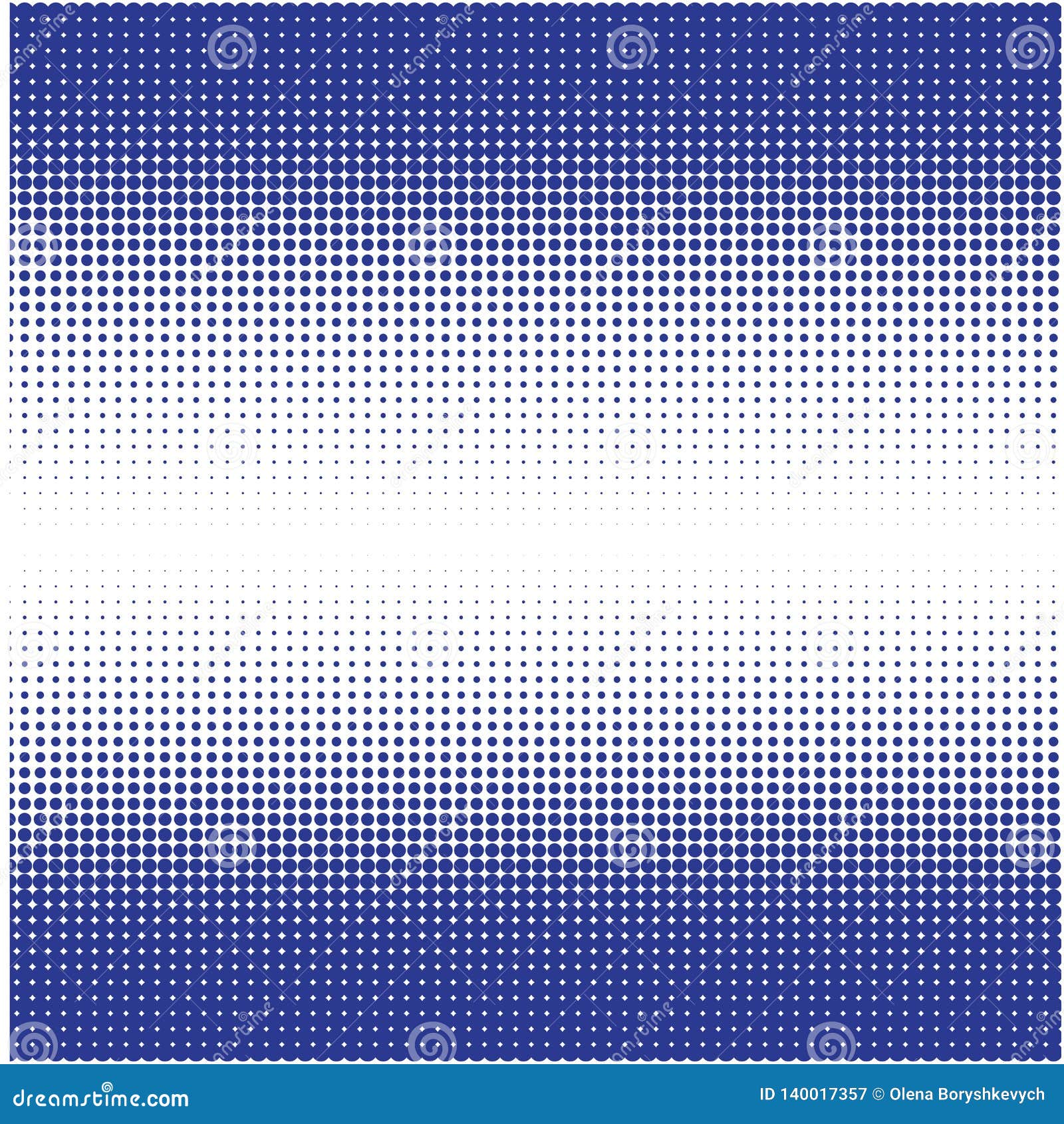 The Background of Raster Semitone of Blue Dots on the White Stock ...