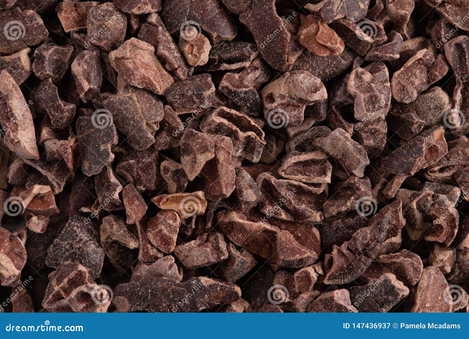 Background of Raw Chocolate NIbs Stock Image - Image of organic, food ...