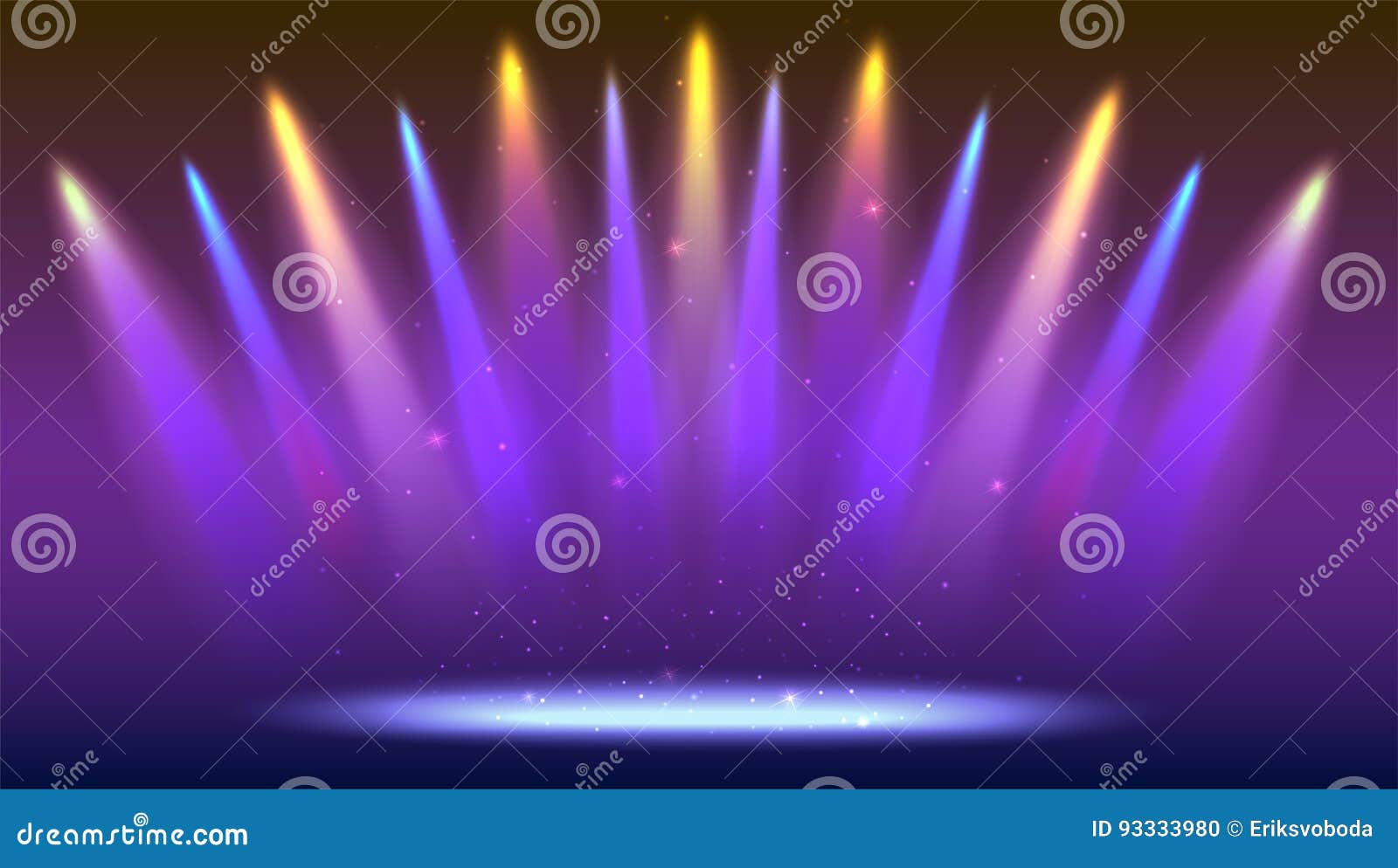 Background with Rays of Light from the Colored Spotlights. Bright ...
