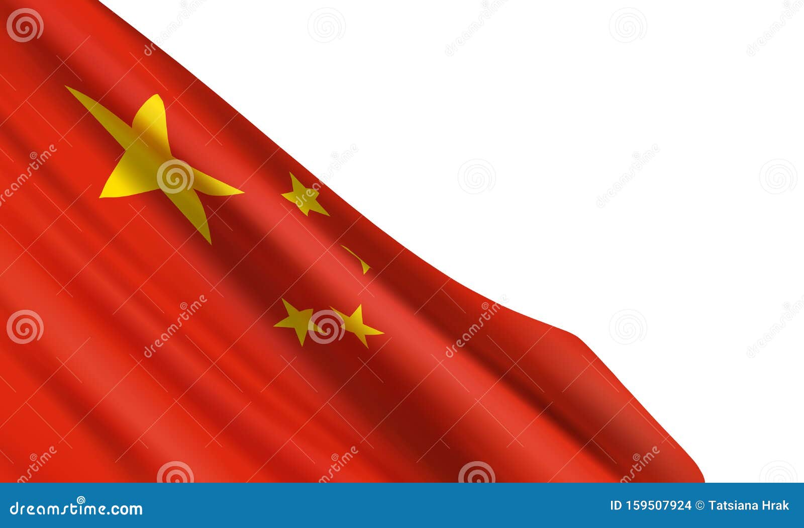 Background with a Realistic Flag of China. Stock Vector - Illustration ...
