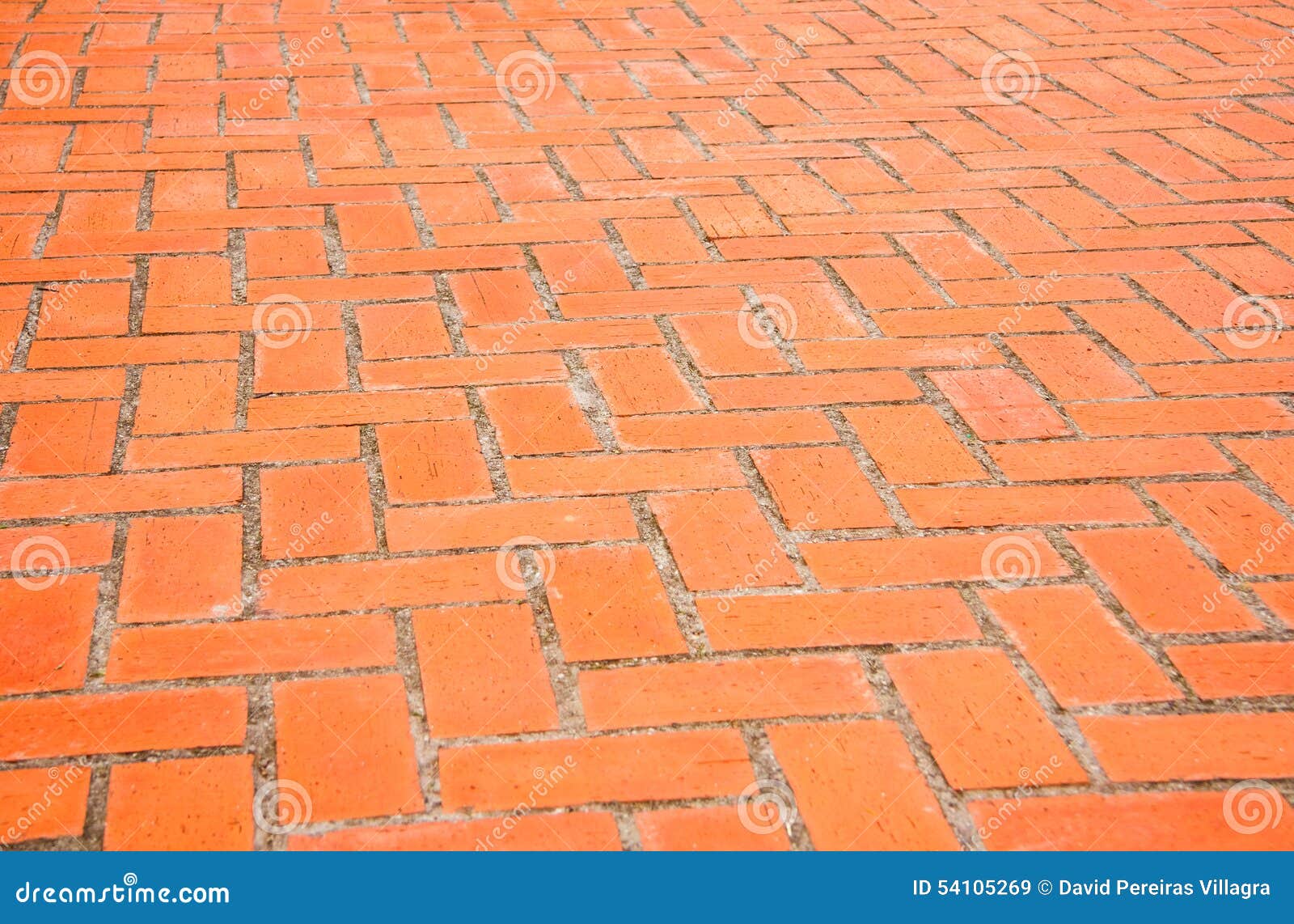 Background of Rectangular Orange Brick Paving Stock Image - Image of ...
