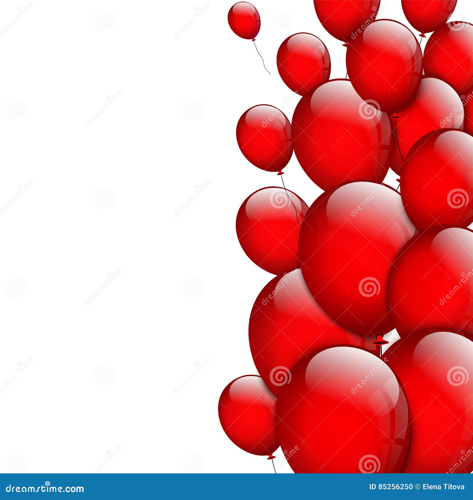 Background with Red Balloons Stock Vector - Illustration of graphic ...