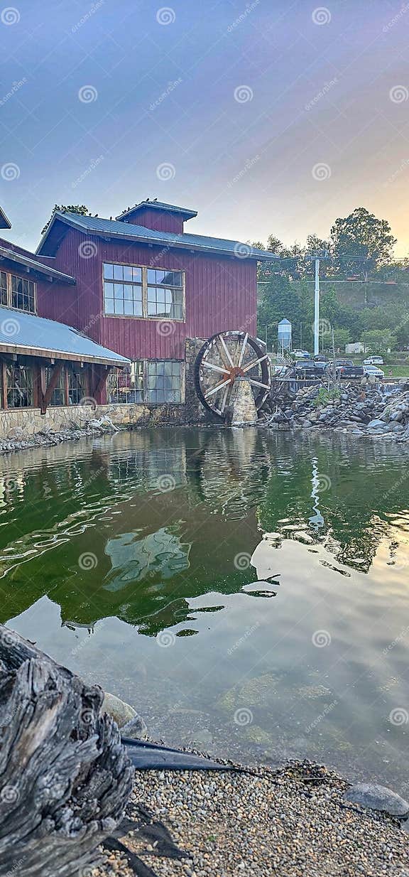 Background of of with Red Barn in Tennessee Stock Image - Image of barn ...