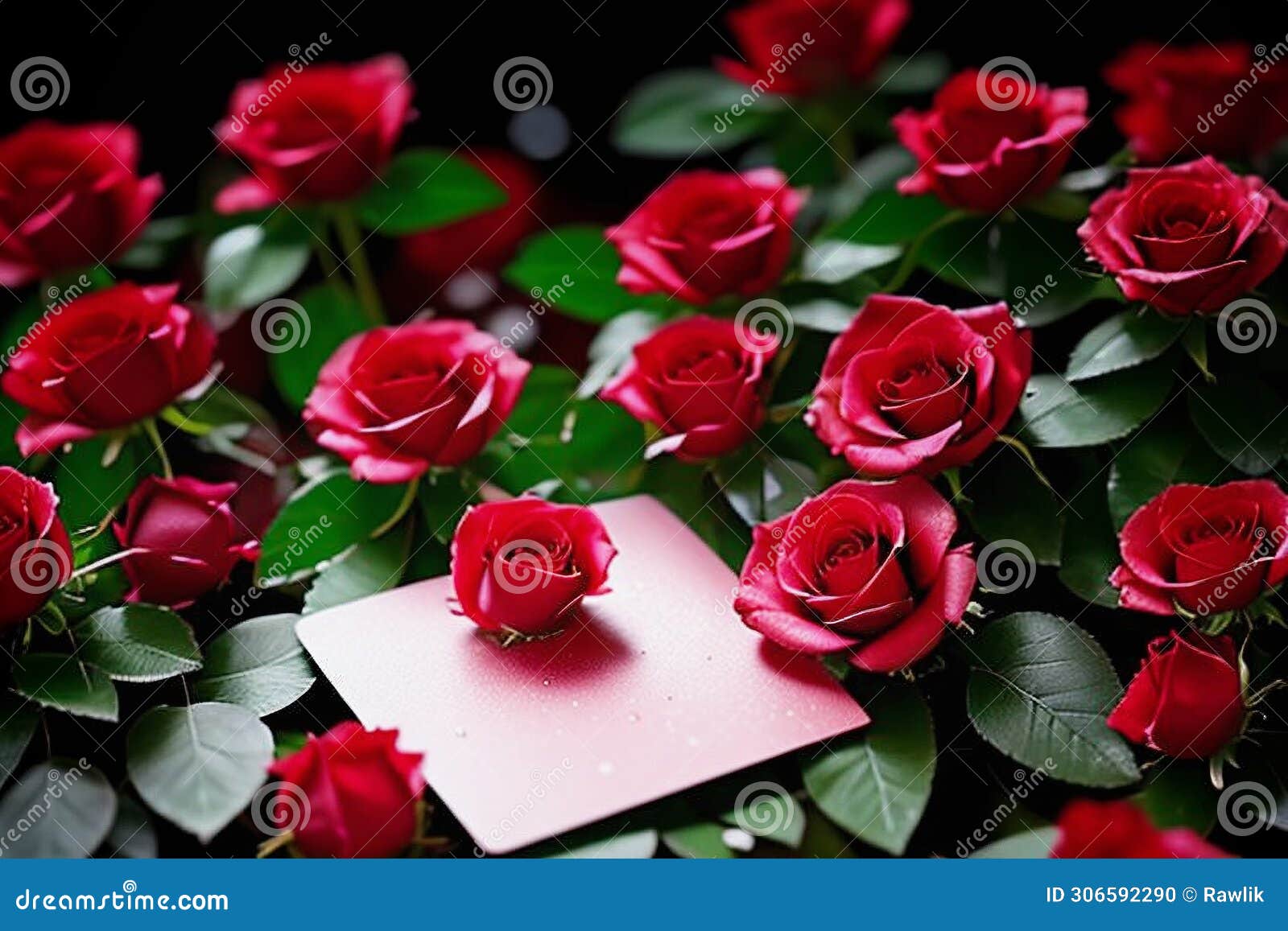Background of Red Beautiful Roses, Top View. Stock Photo - Image of ...