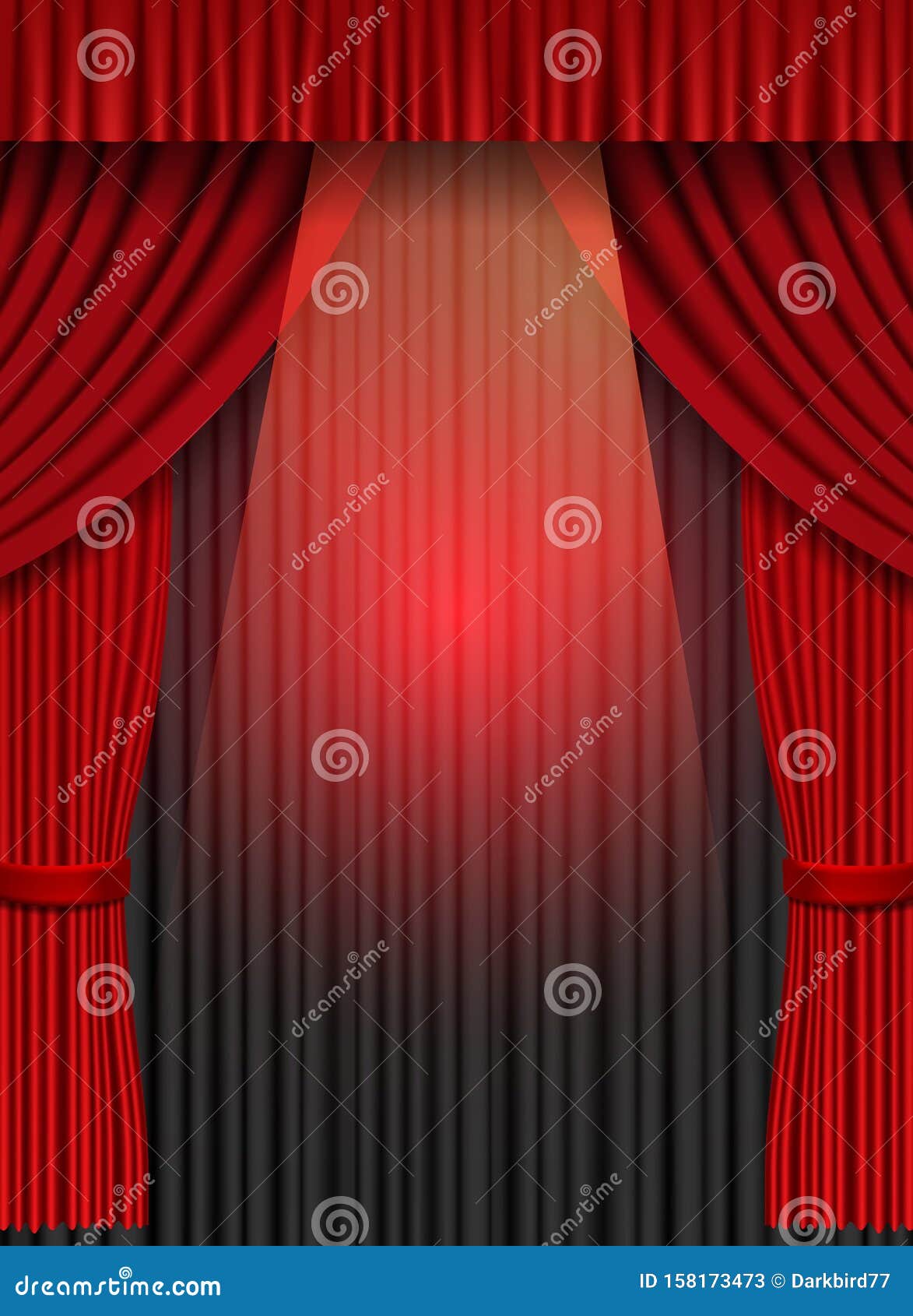 Background with Red and Black Curtain. Design for Presentation, Concert ...