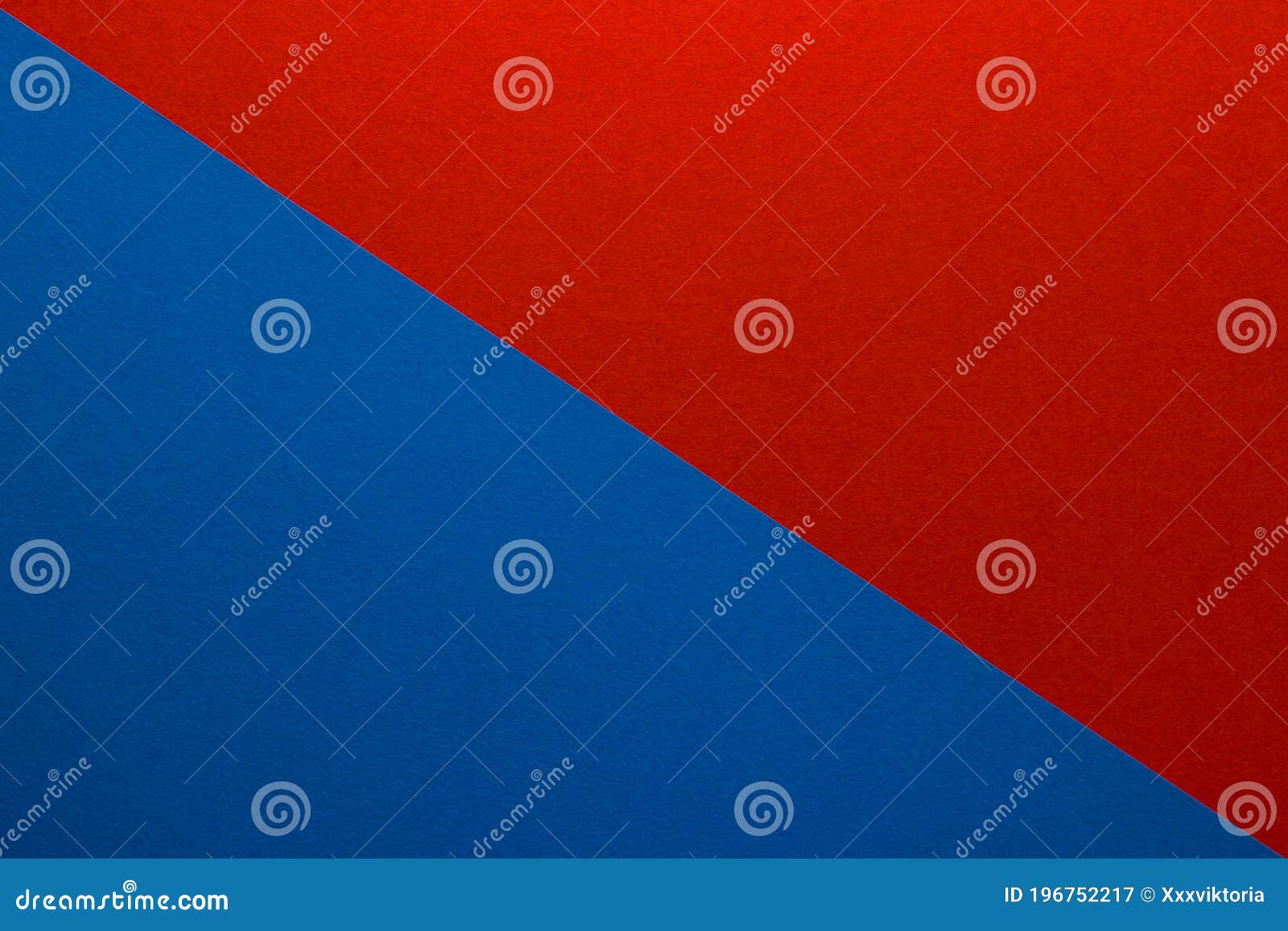 Background of Red and Blue Paper Divided Diagonally. Sheets of Blank ...