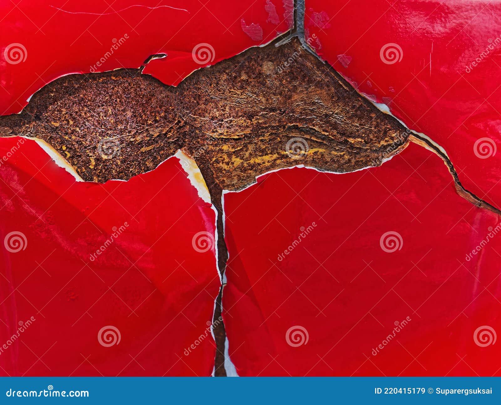 Background of Red Car Paint Peeled Off Showing Rusted Texture Stock ...