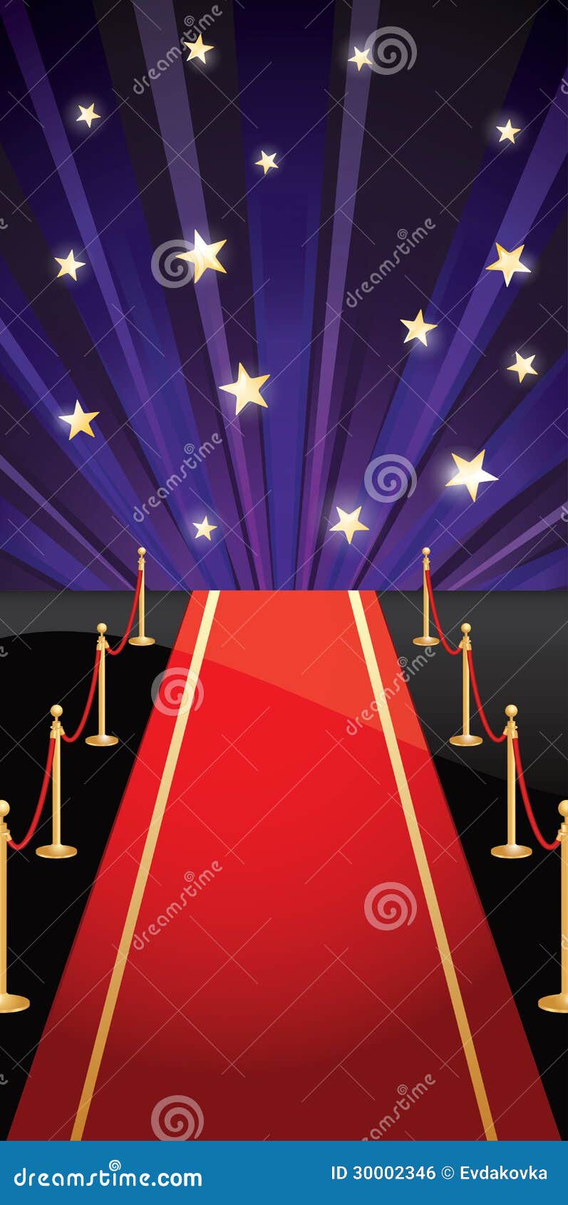 Vector Background with Red Carpet and Stars Stock Vector - Illustration ...