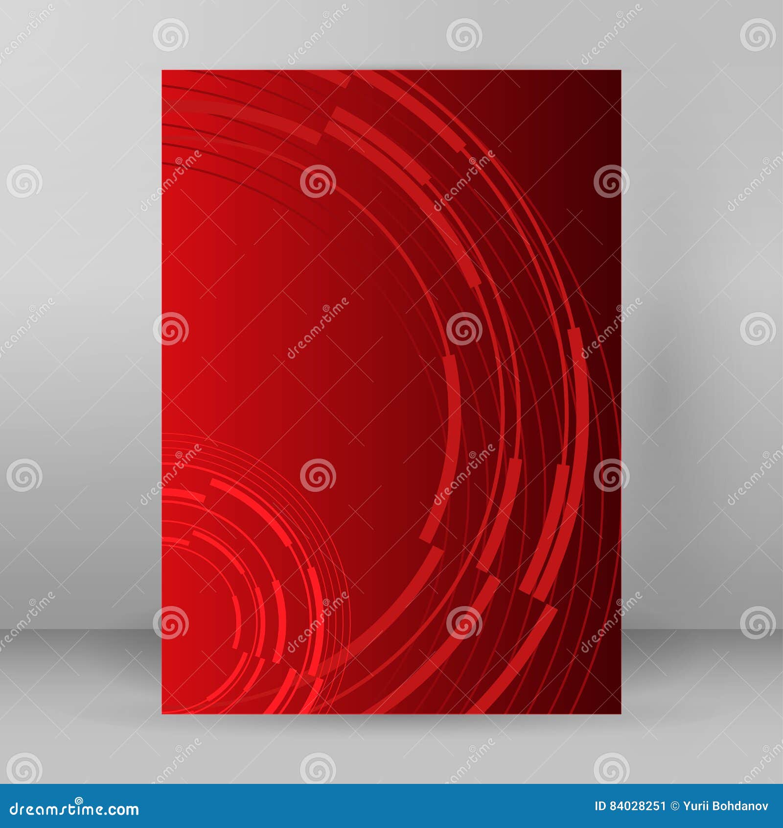 Background Red Circle Lines Layout Cover Page A4 Stock Vector ...