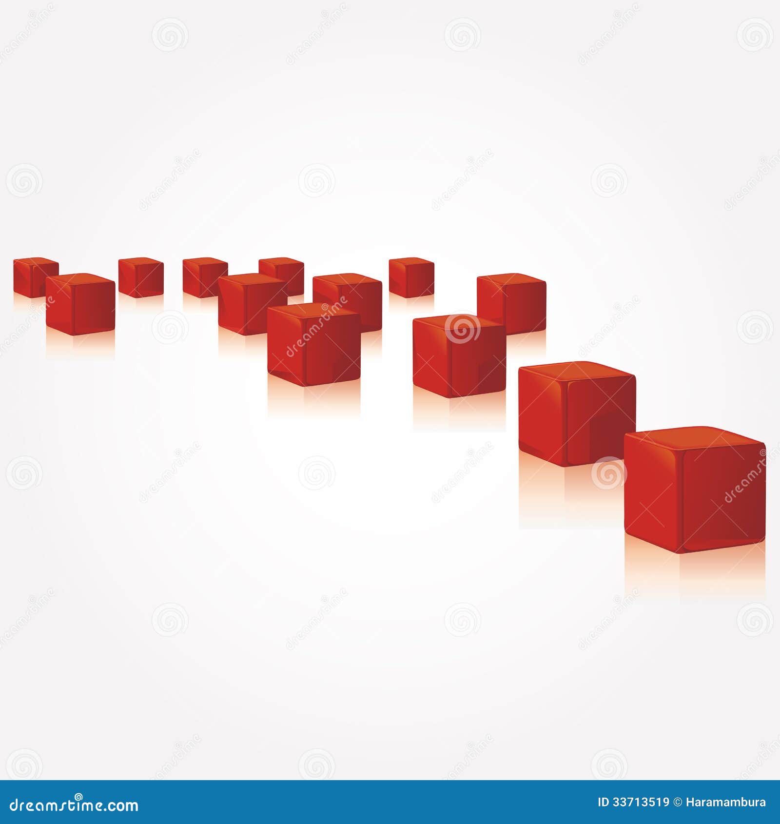 Background with red cubes stock vector. Illustration of minimalist ...