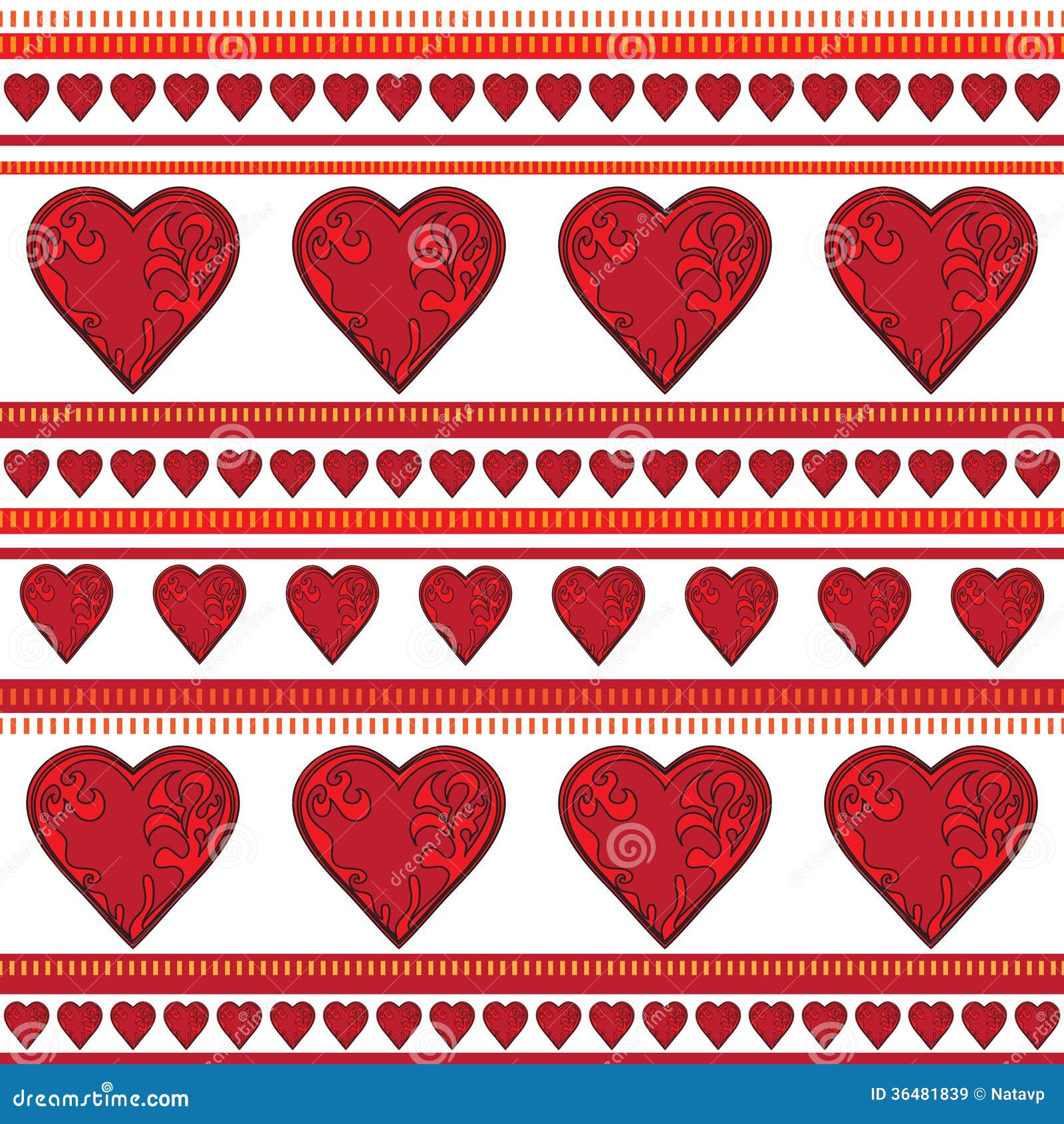 Background of Red Curly Hearts. Stock Vector - Illustration of heart ...