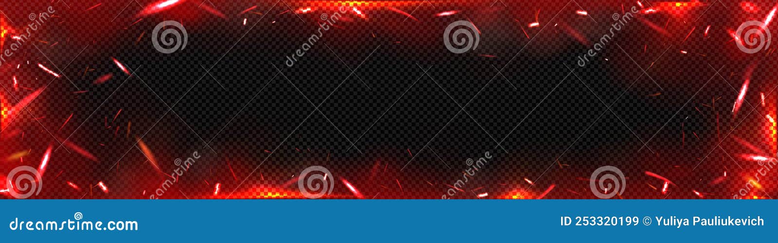 Background with Red Fire Sparks, Overlay Effect Stock Vector ...