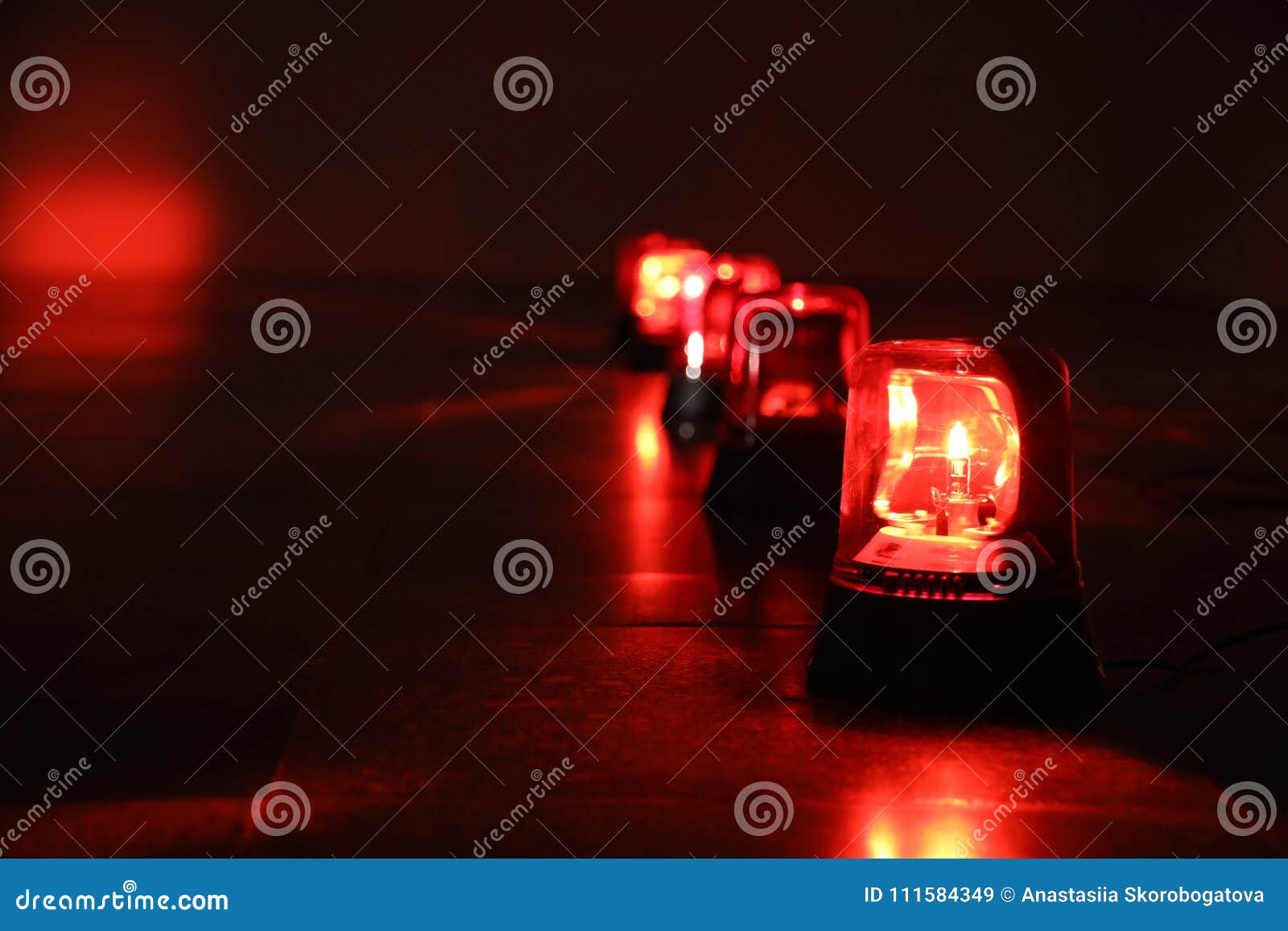 Background with Red Flashing Alarm Lights. Stock Image - Image of ...