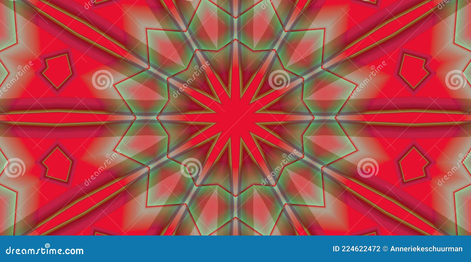 Background with Red and Green Star Stock Illustration - Illustration of ...