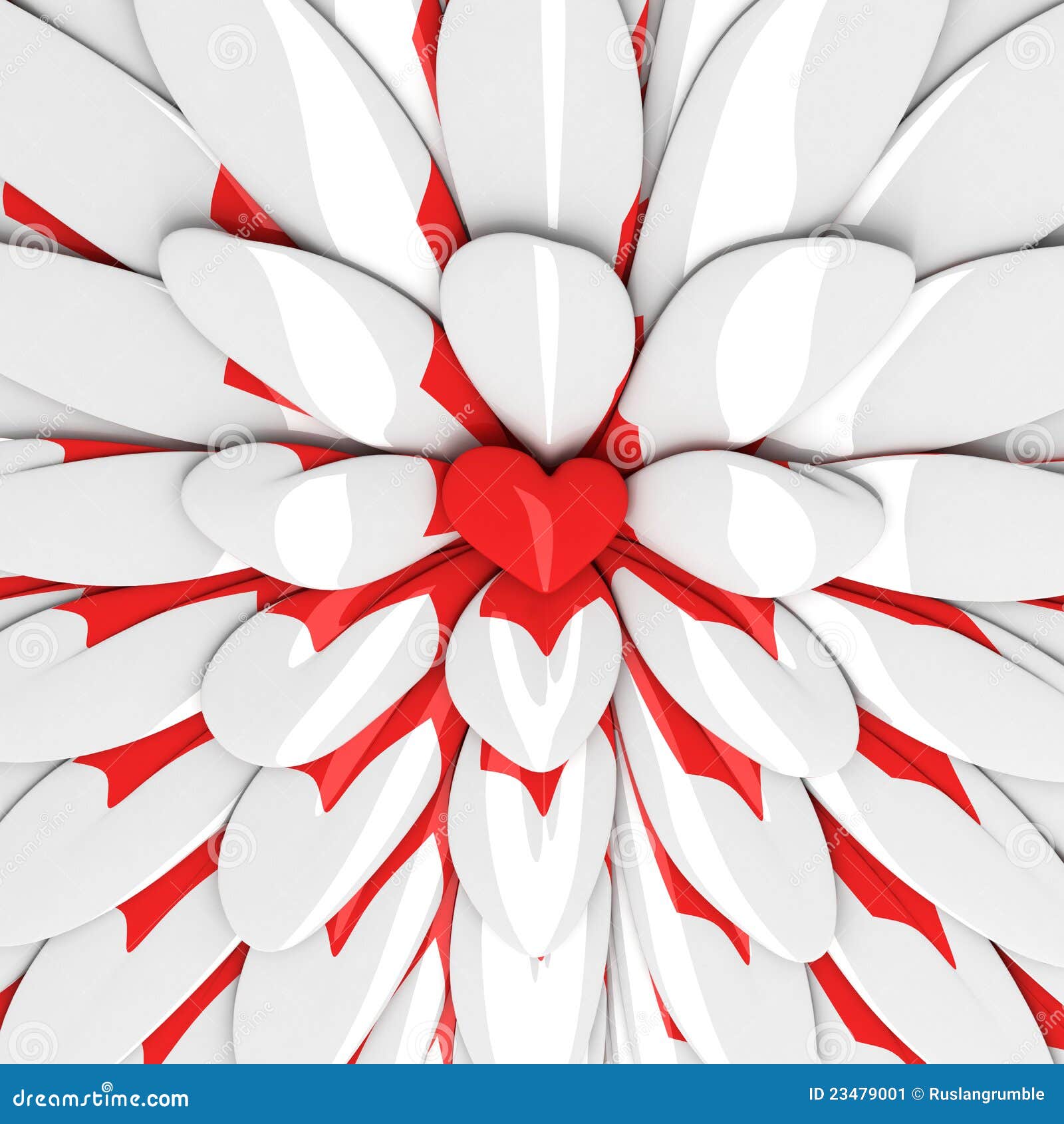 Background with Red Heart in the Centre Stock Illustration ...